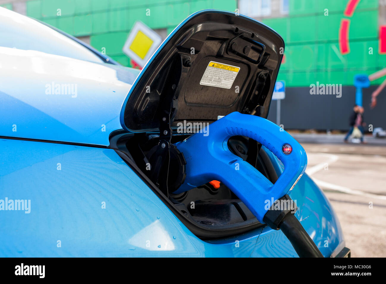 street charging of electric cars Stock Photo - Alamy