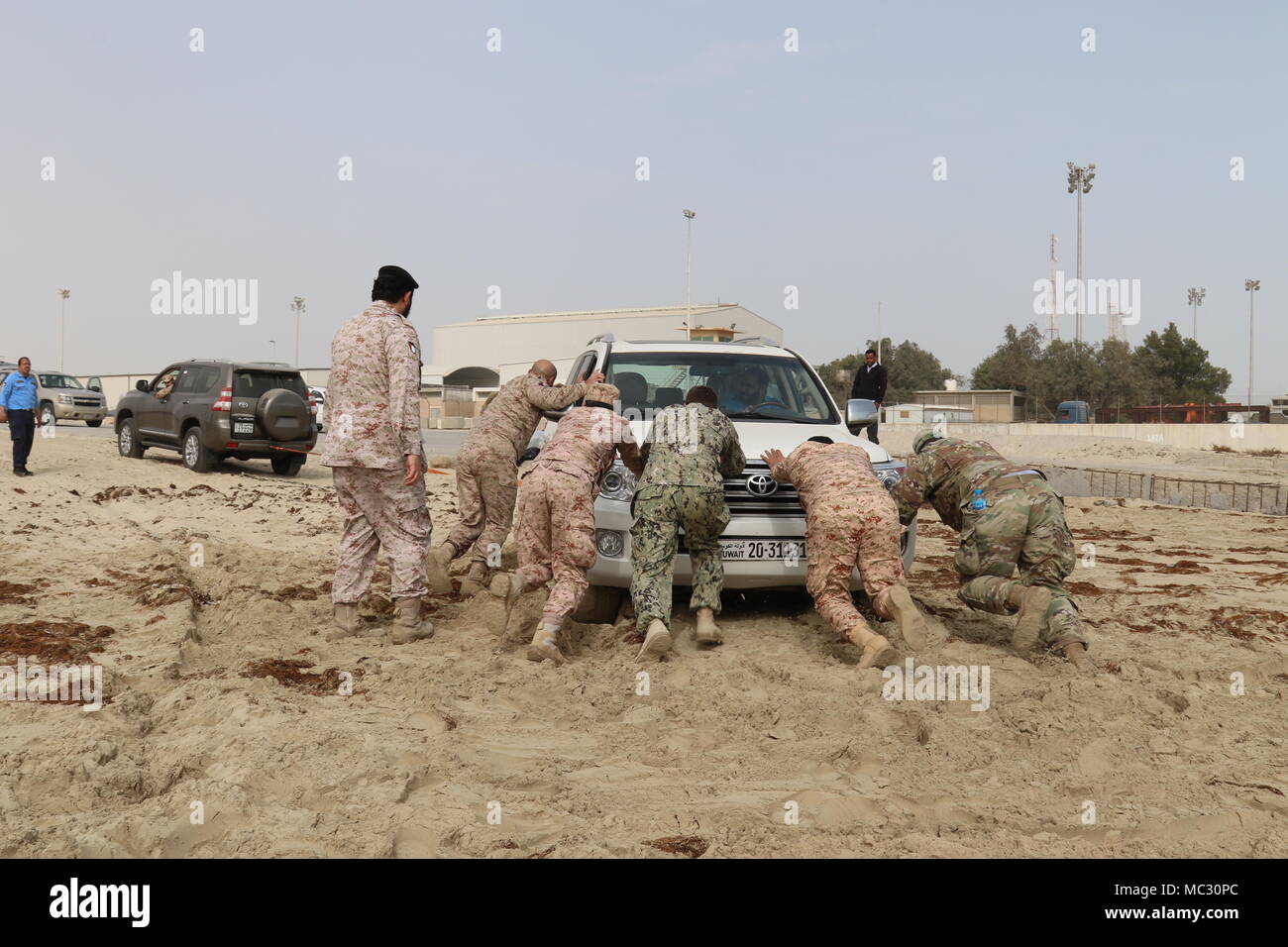 CAMP PATRIOT, Kuwait—Soldiers from the 35th Infantry Division worked ...