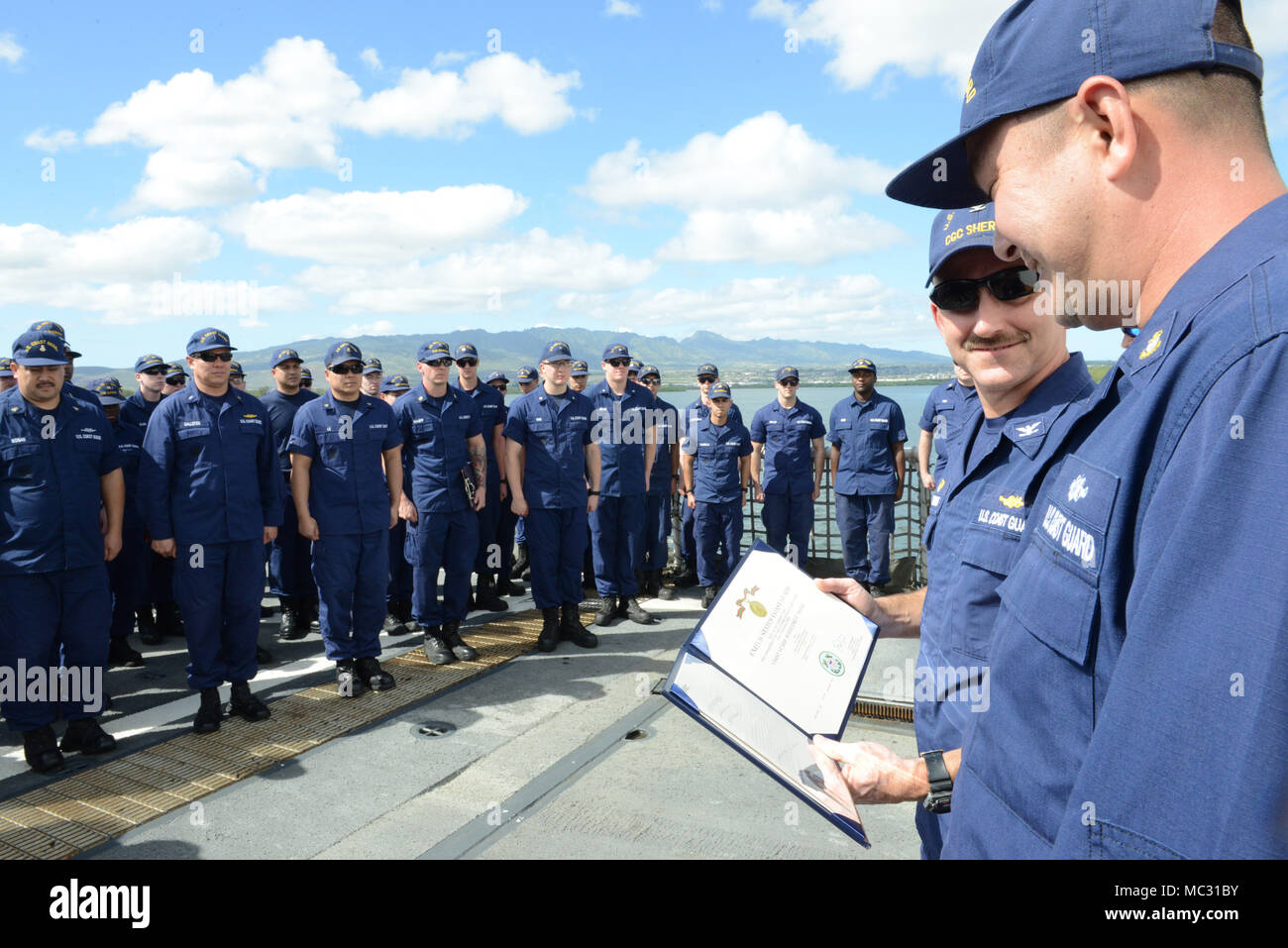 Capt. Steve Wittrock, commanding officer of the U.S. Coast Guard Cutter ...