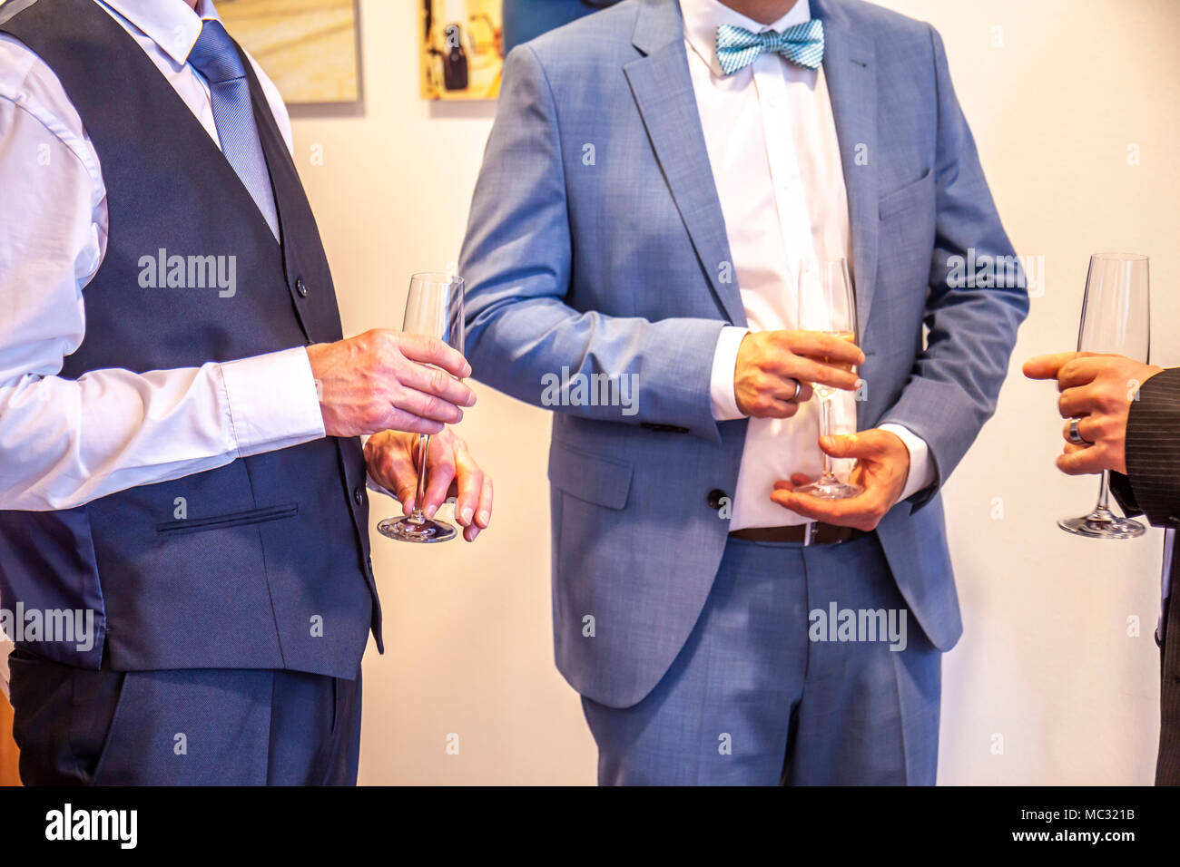 Blue tie party glasses hi-res stock photography and images - Alamy