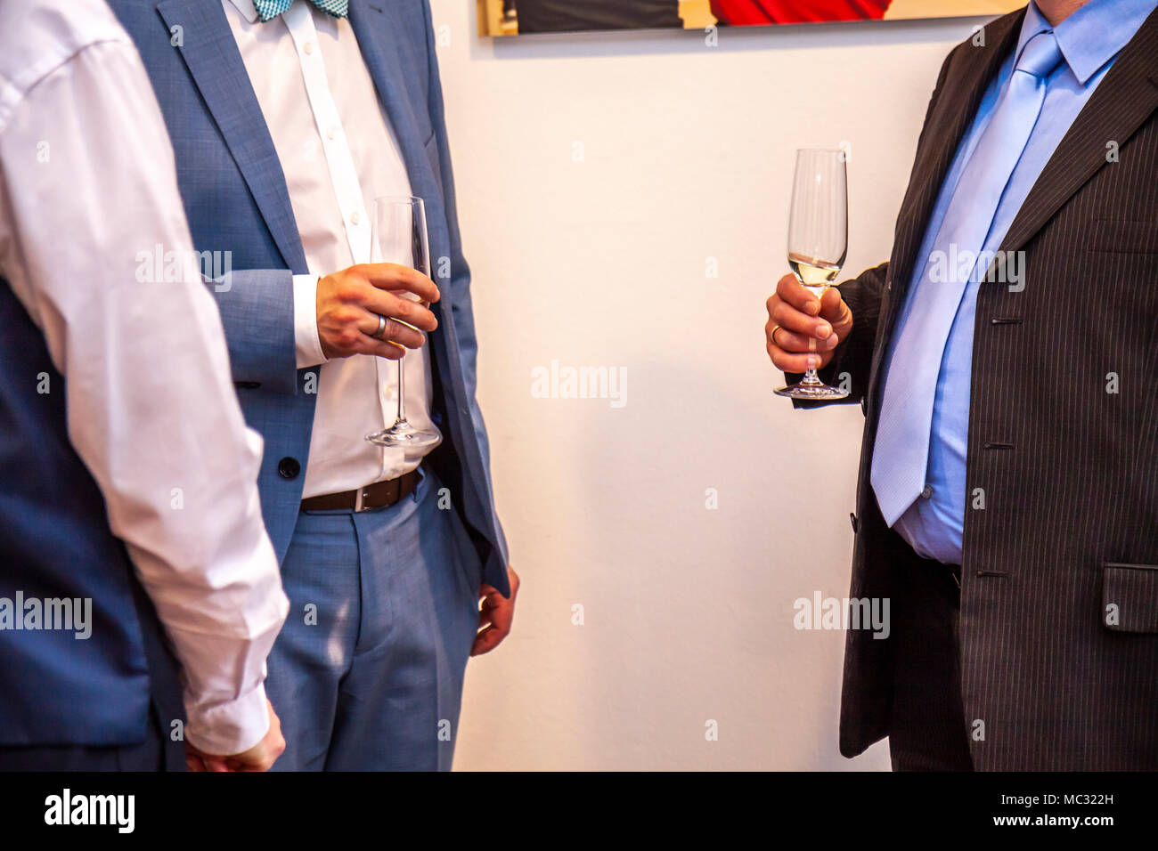 Blue tie party glasses hi-res stock photography and images - Alamy