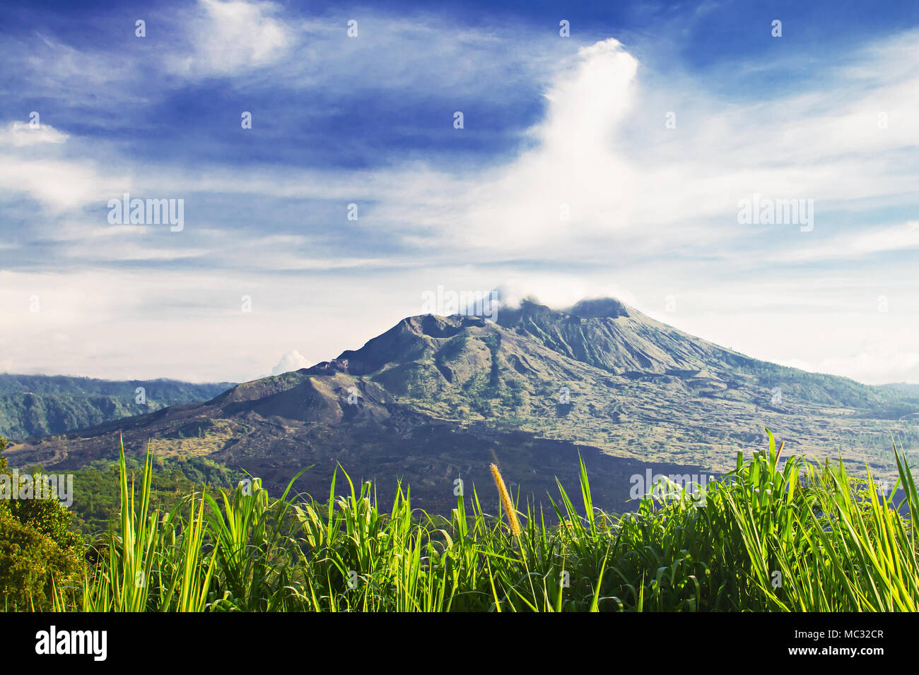 Mount Batur at morning, Bali Stock Photo - Alamy