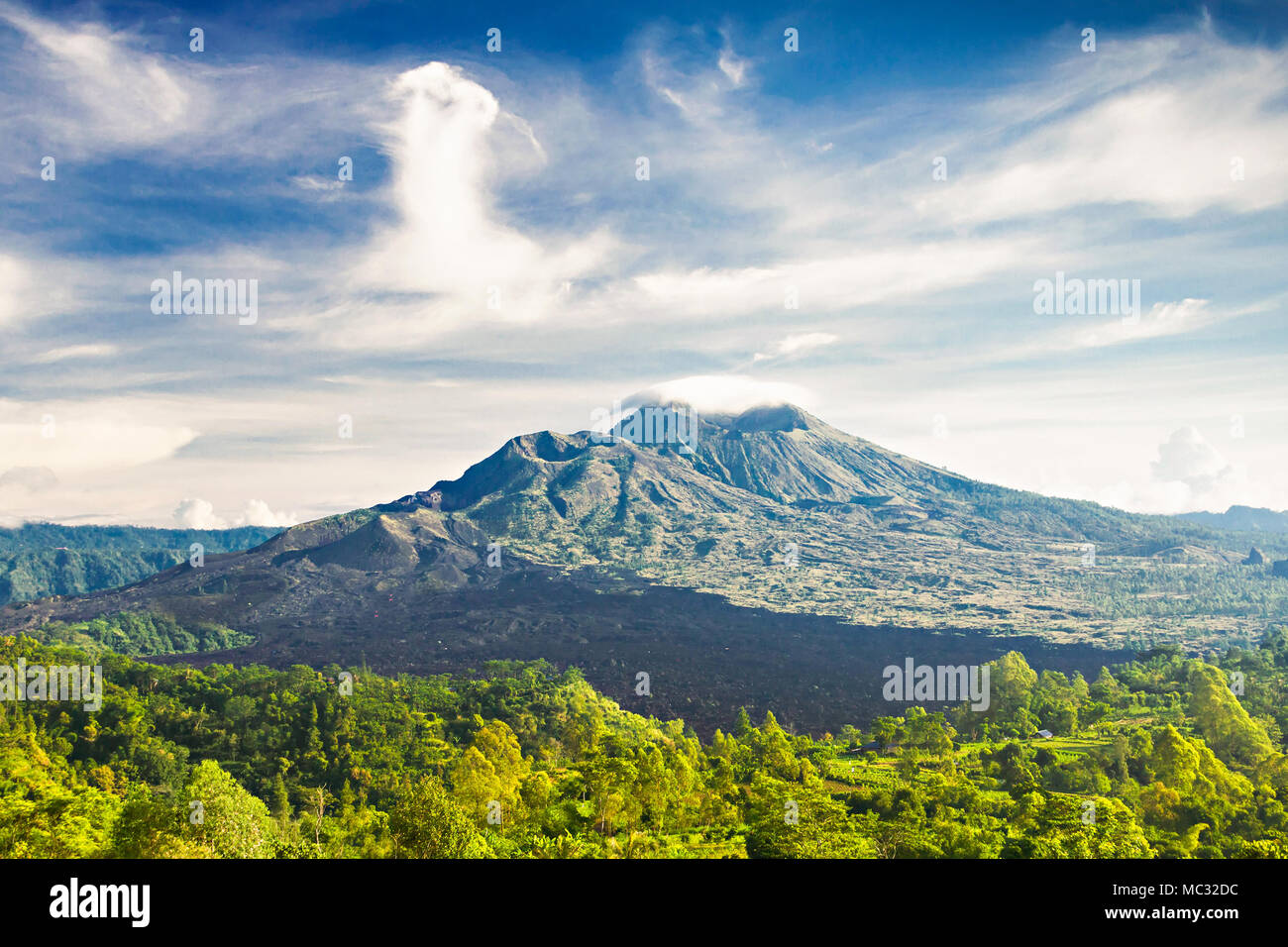 Mount Batur at morning, Bali Stock Photo - Alamy