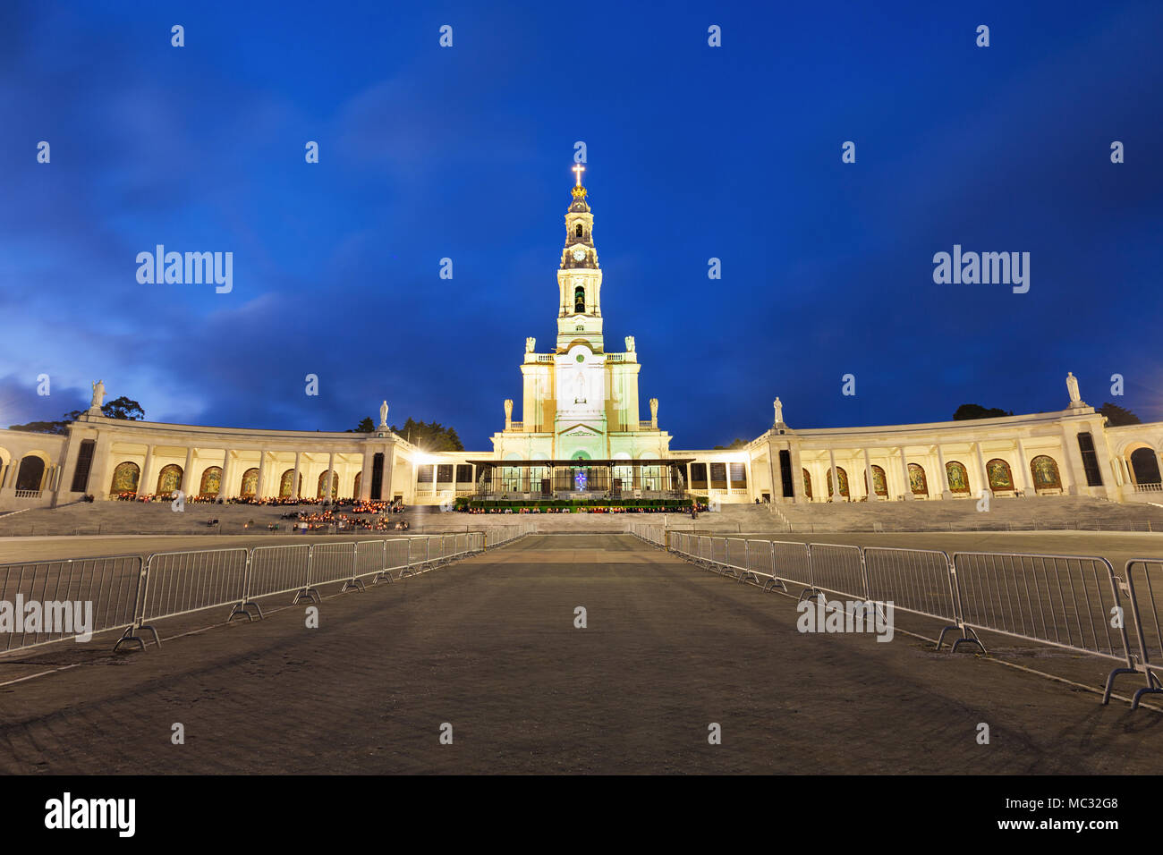 The Sanctuary of Fatima at the night, Fatima, Portugal Stock Photo - Alamy