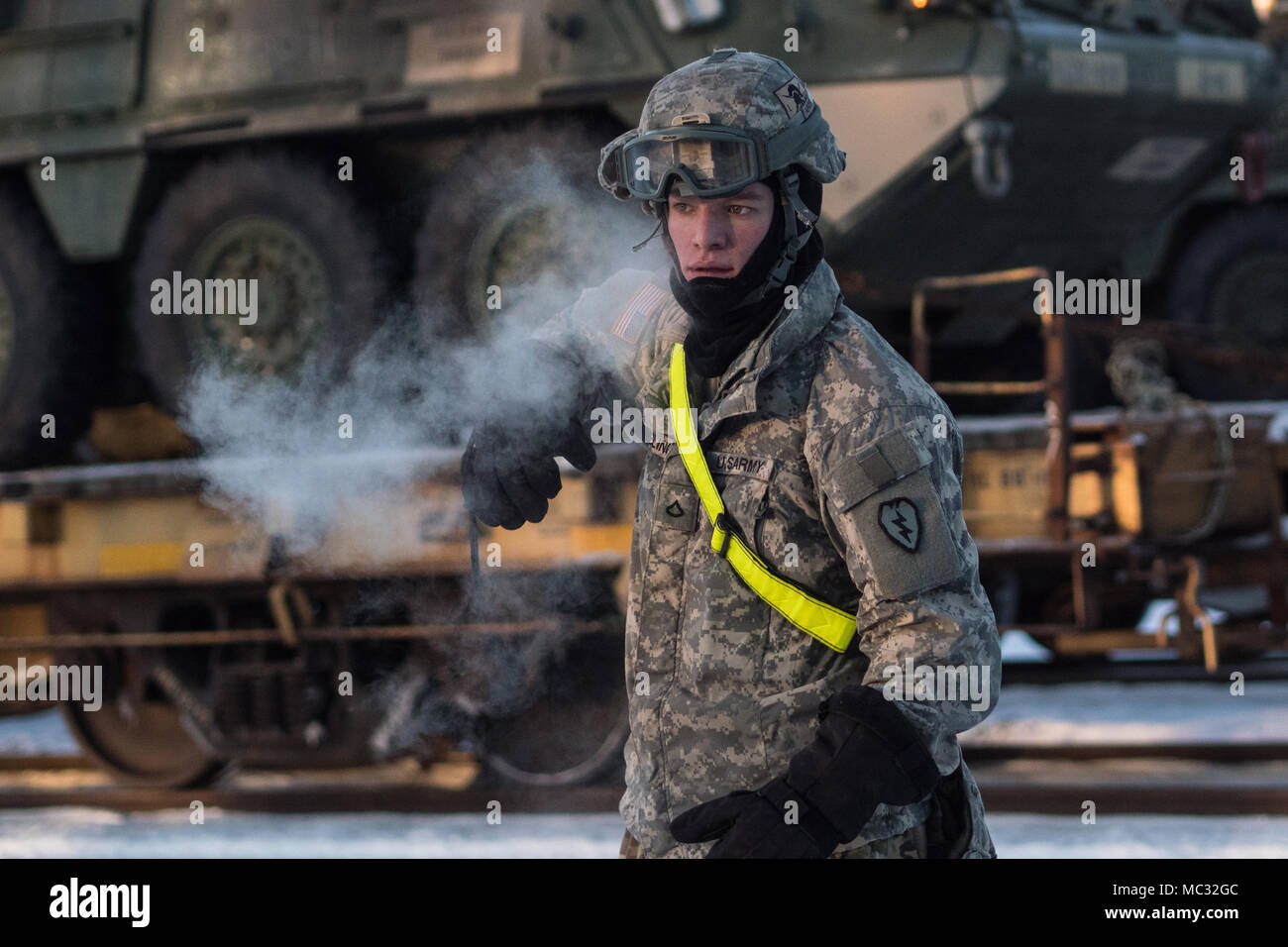 Soldiers assigned to the 1st Stryker Brigade Combat Team, 25th Infantry ...