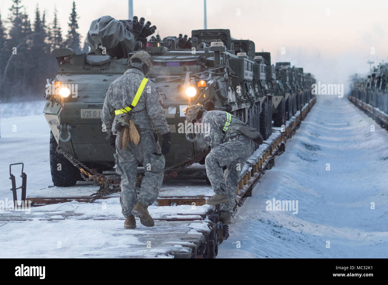 Soldiers assigned to the 1st Stryker Brigade Combat Team, 25th Infantry ...