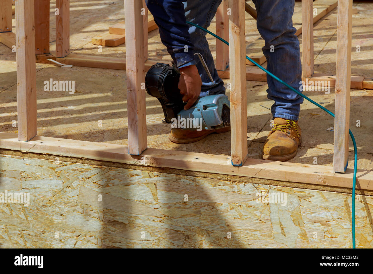 Framing building contractor framing authentic construction worker wall ...