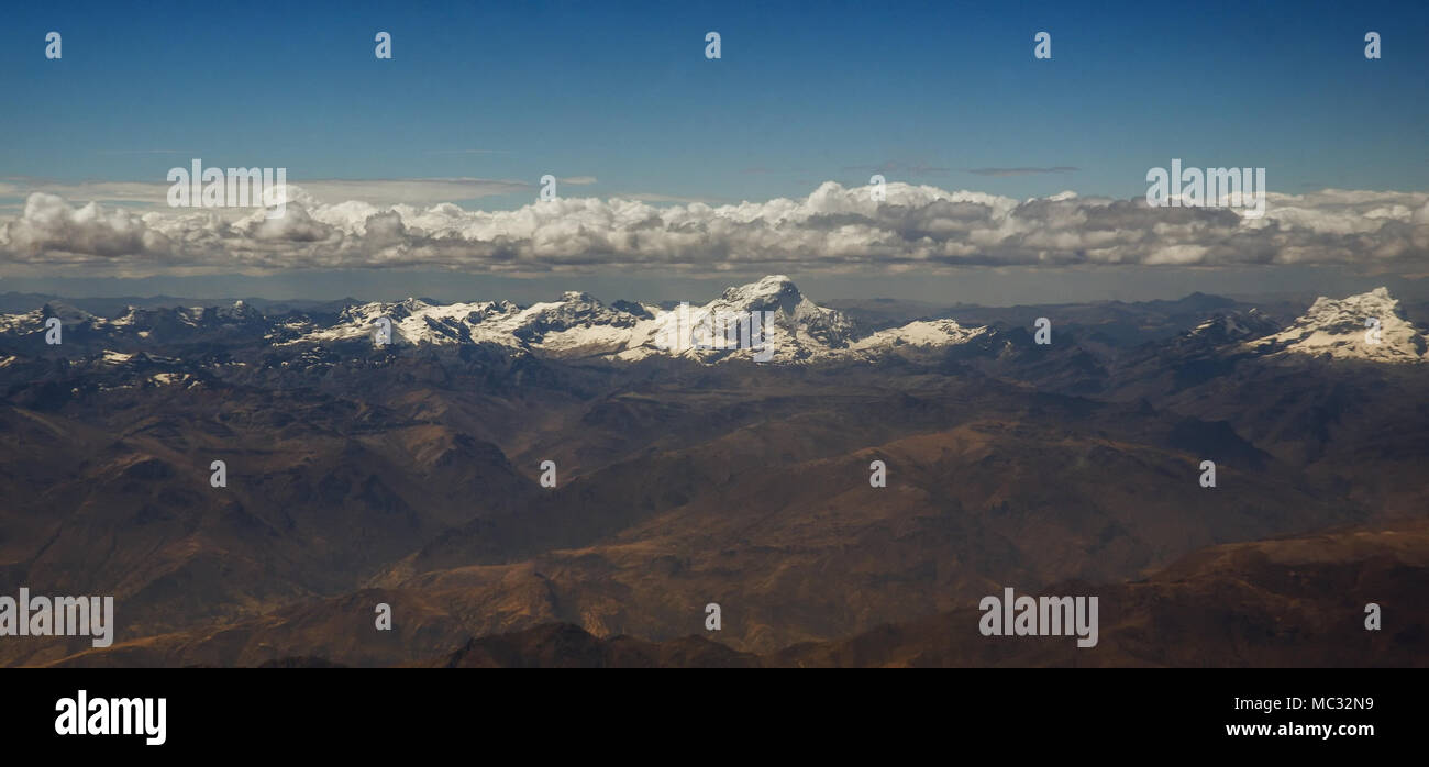 Andes Mountains - view from above the clouds Stock Photo - Alamy