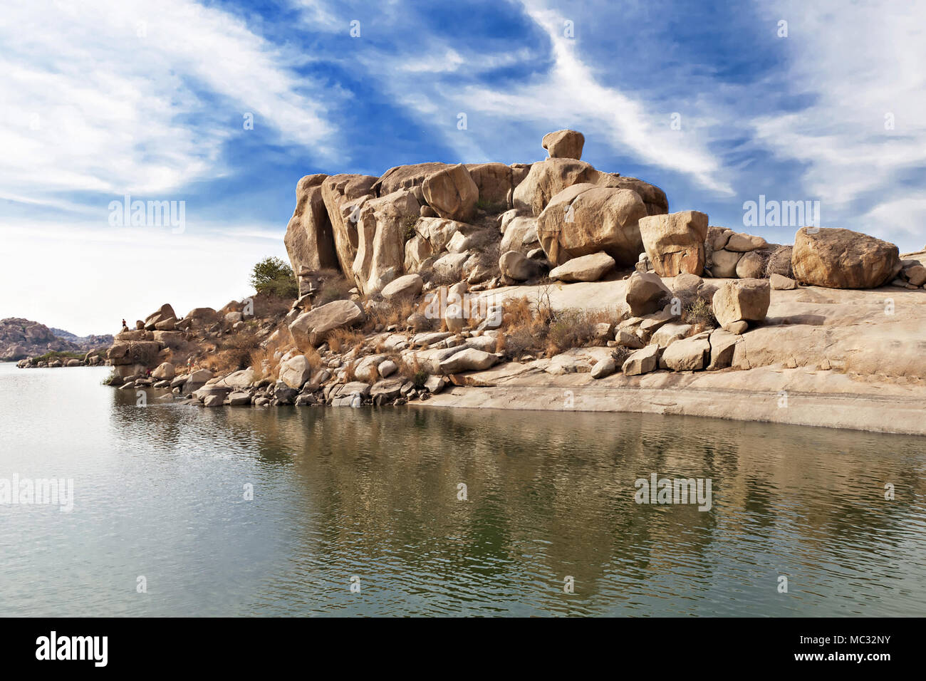 Beauty lake in Hampi, Karnataka, India Stock Photo - Alamy