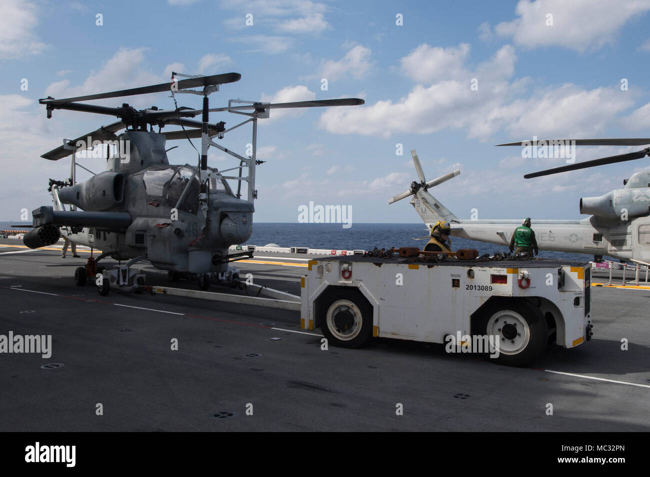 Us navy flight deck tractor hi-res stock photography and images - Alamy