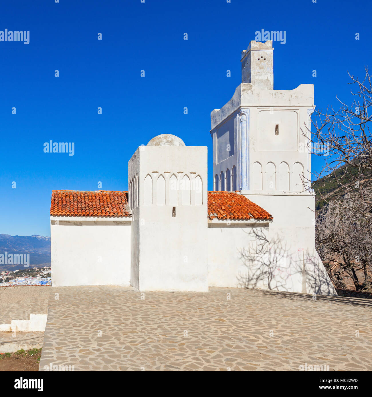 Spanish Mosque in Chefchaouen, Morocco. Chefchaouen is a city in ...