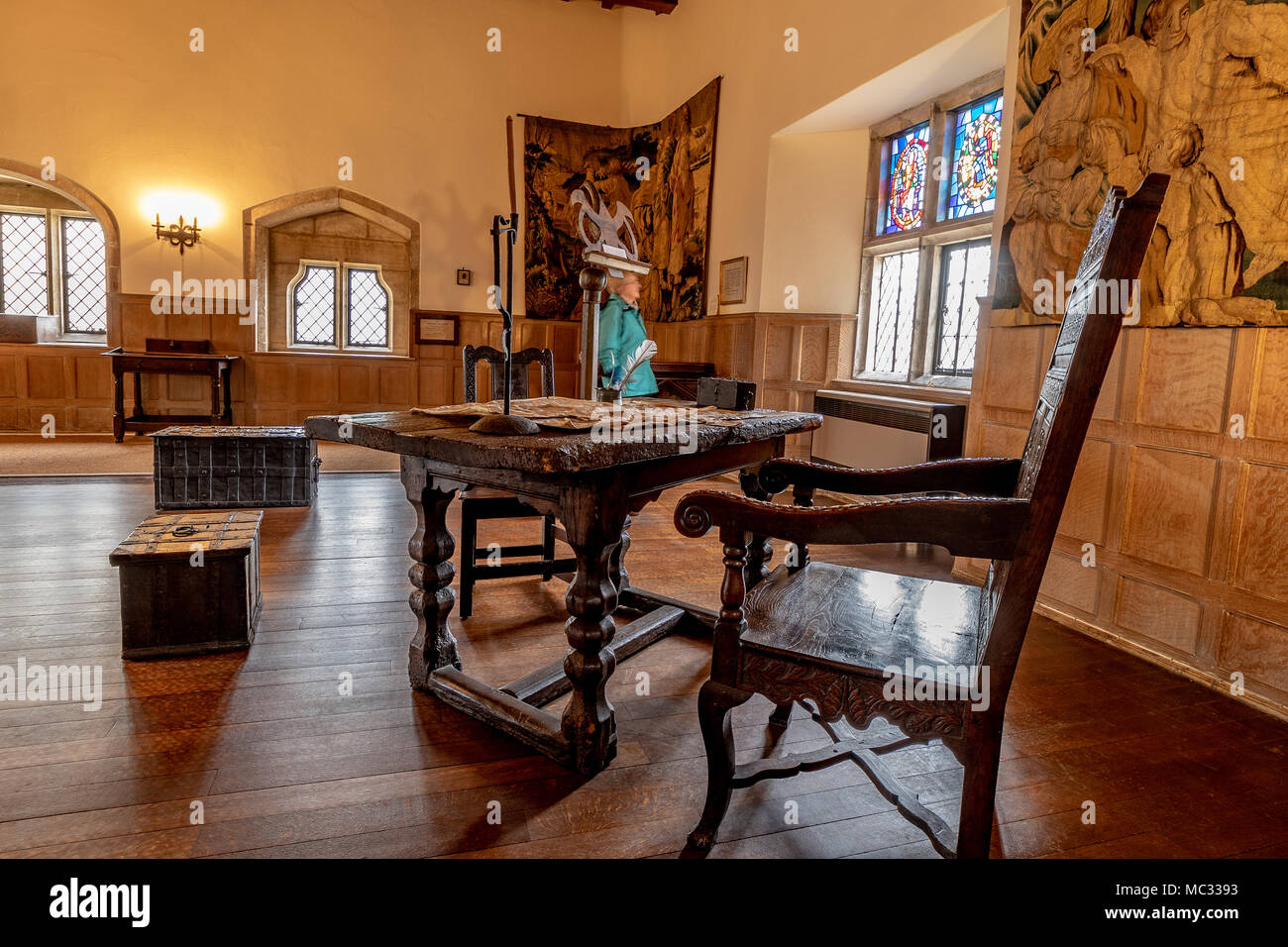 An interior view of Michelham Priory Stock Photo - Alamy