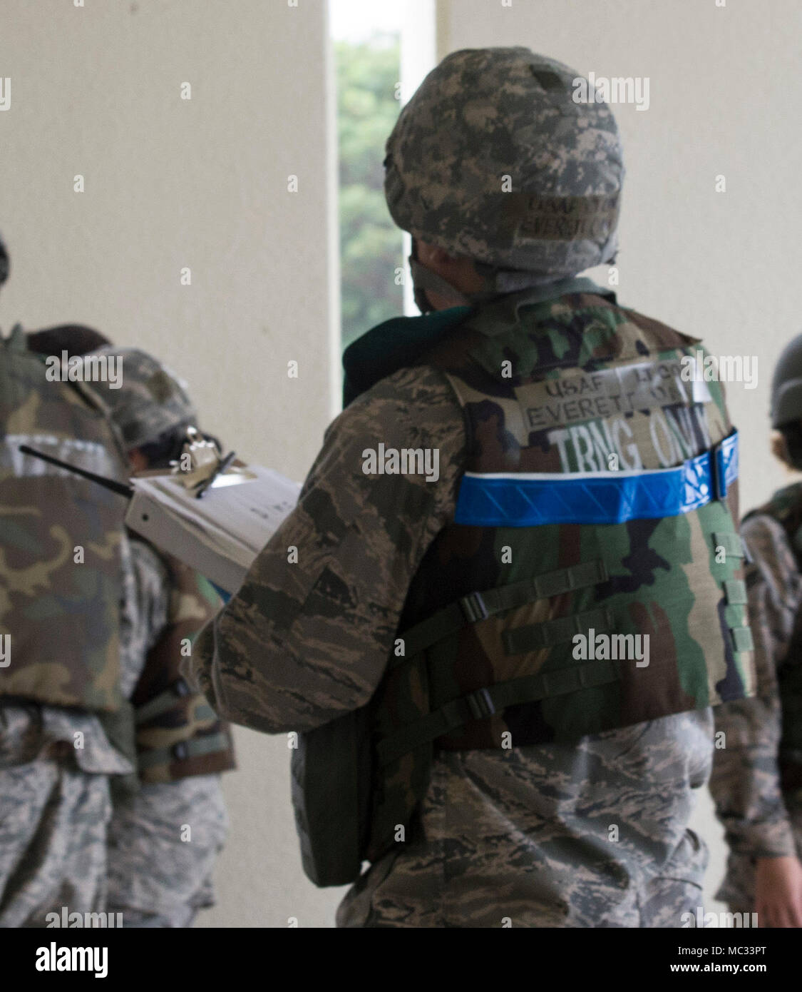A member of the 18th Medical Group oversees training Jan. 26, 2018, at ...
