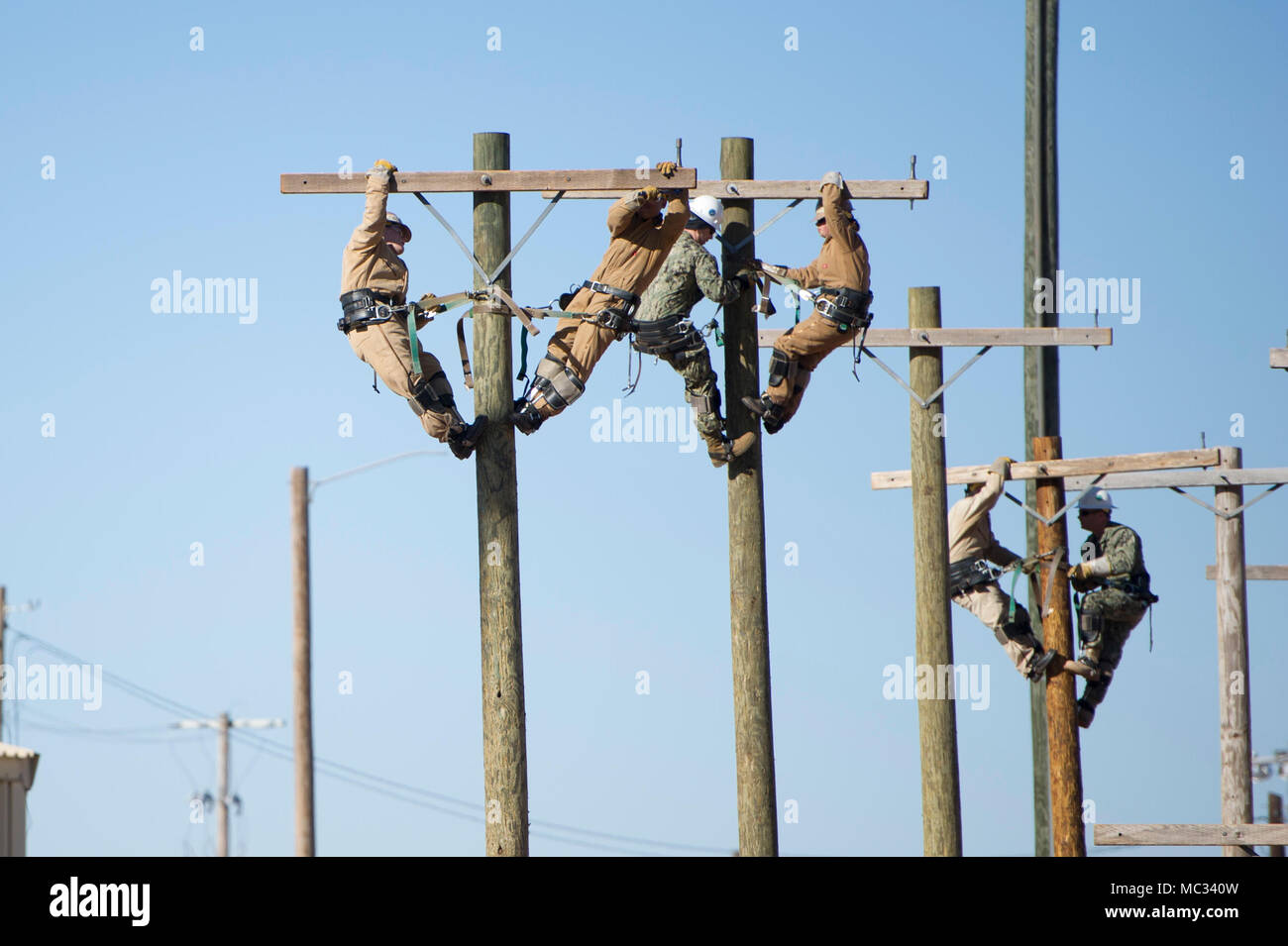 Pole climbing course hi-res stock photography and images - Alamy