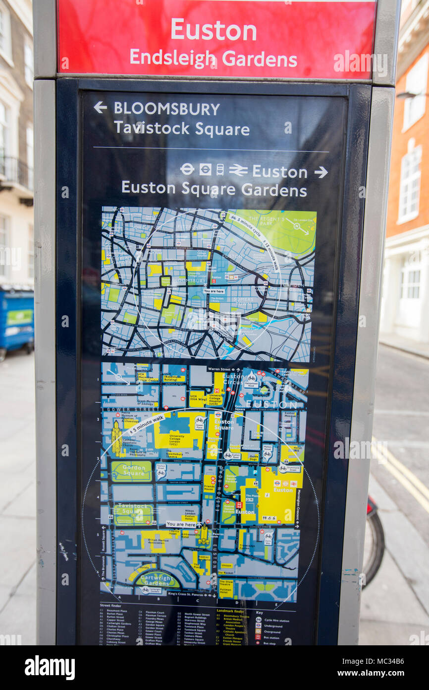 A map at Euston station, London, UK Stock Photo - Alamy