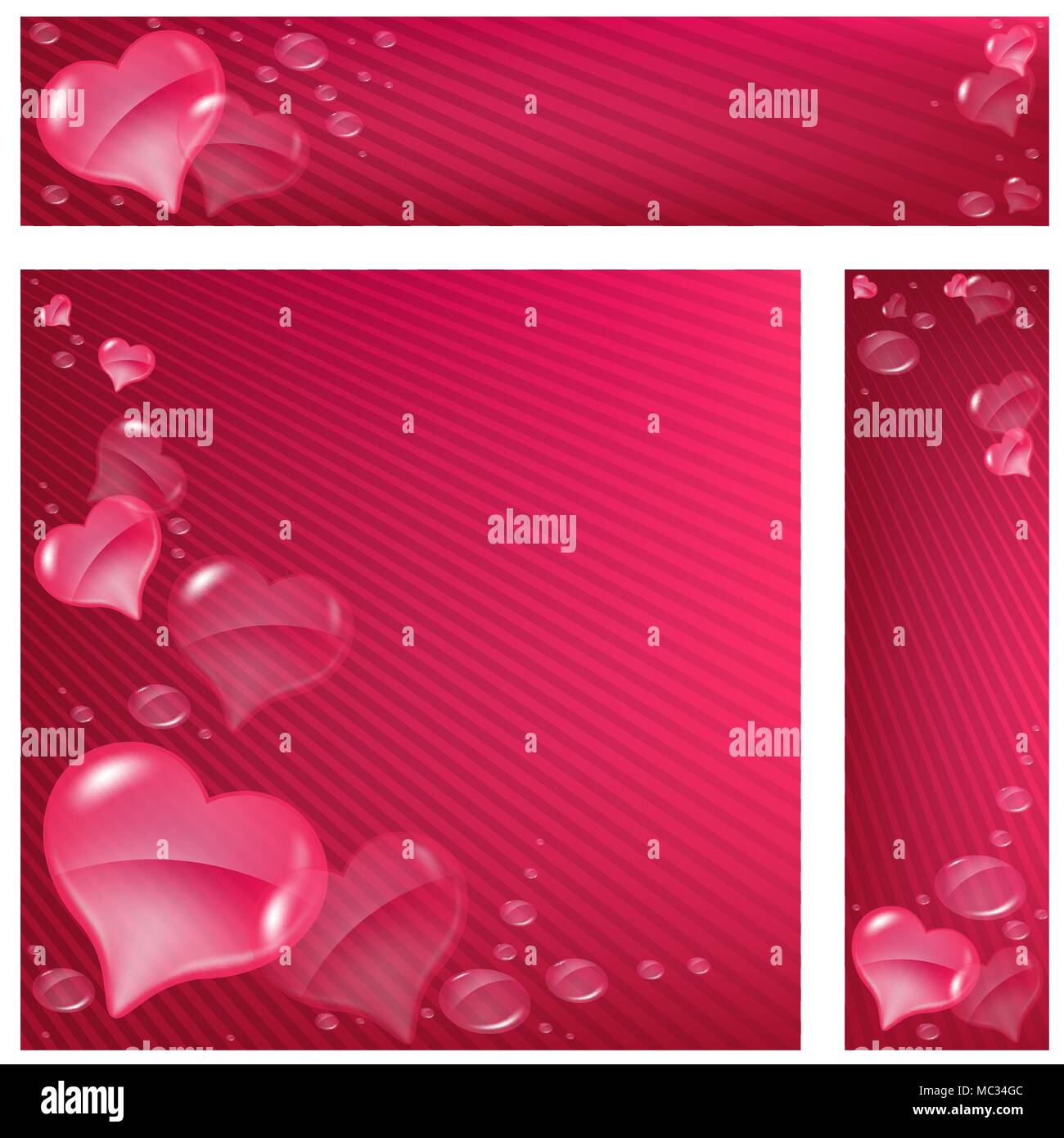 Heart Website Banners and Background Stock Vector Image & Art - Alamy