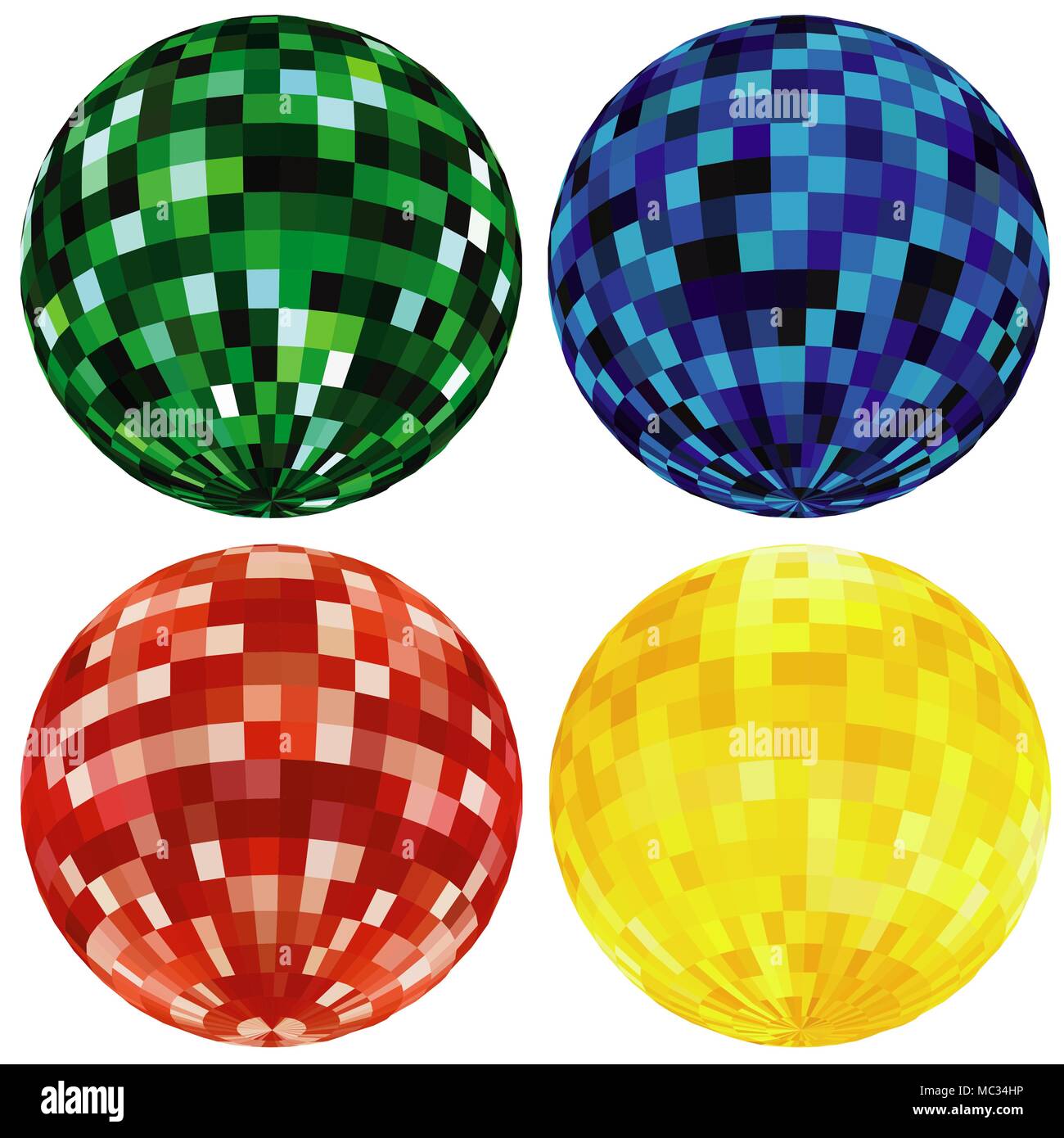 Colored Disco Balls Stock Vector Image & Art - Alamy