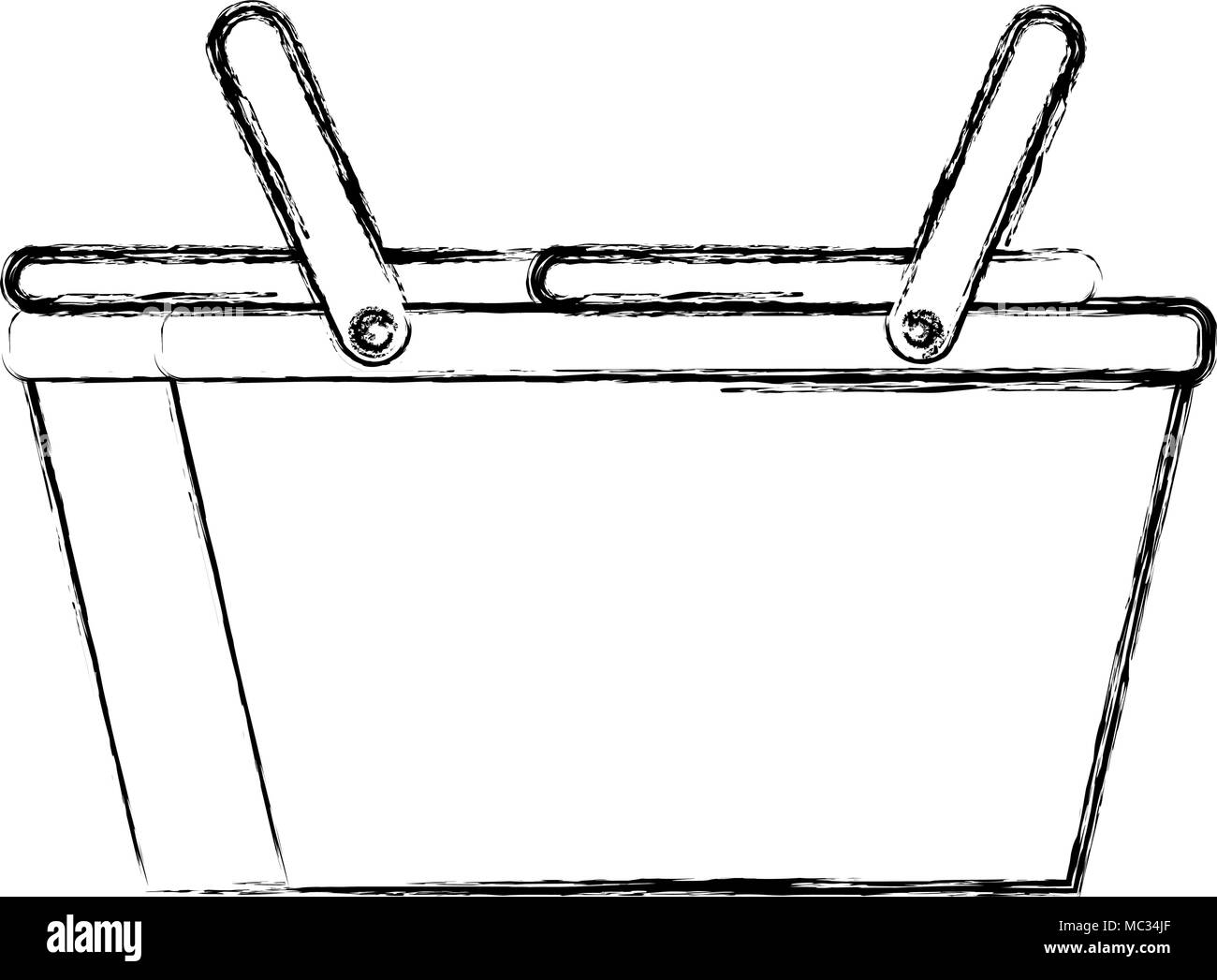 Vintage spring picnic basket Stock Vector Images - Alamy