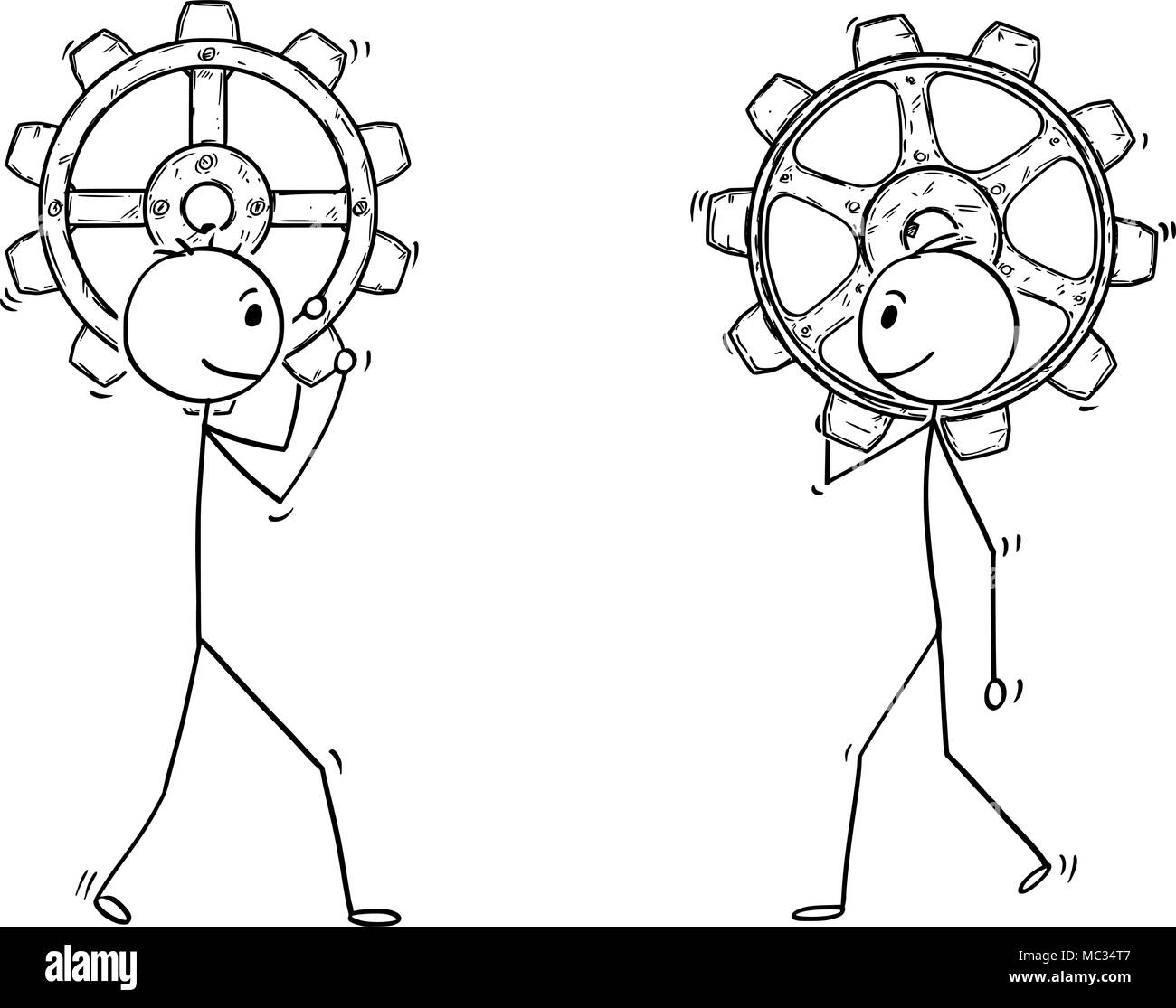 Teamwork cogs Stock Vector Images - Alamy