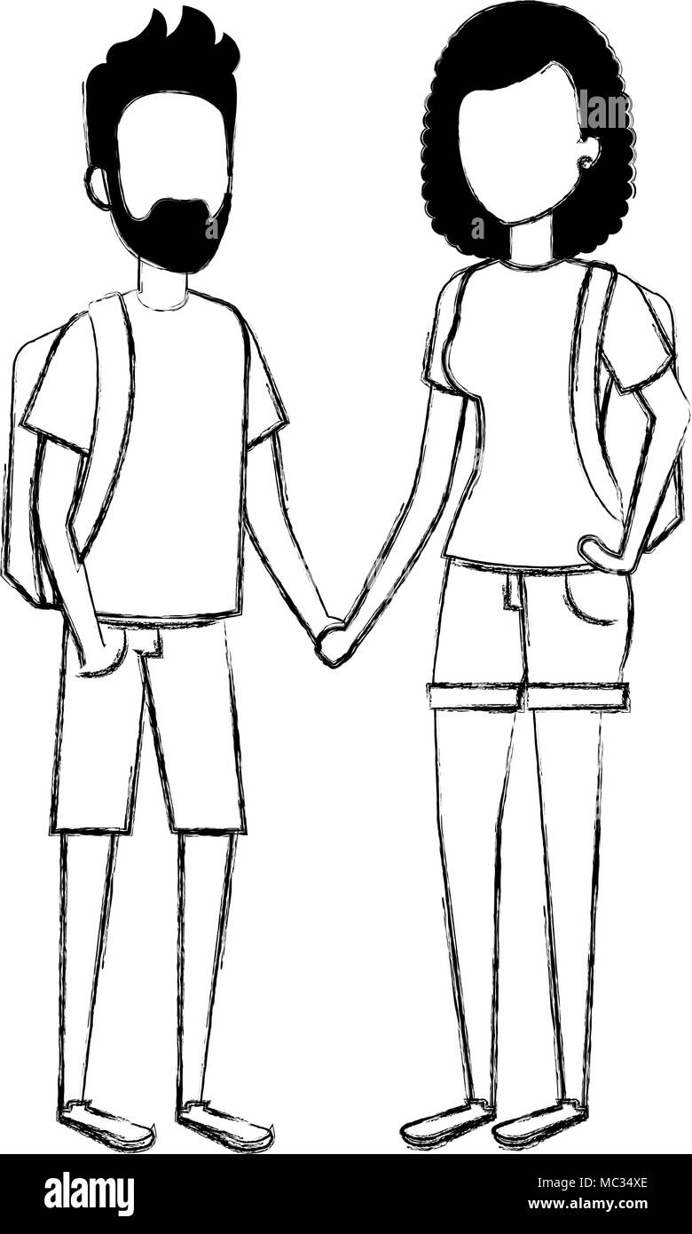 couple of students characters Stock Vector Image & Art - Alamy