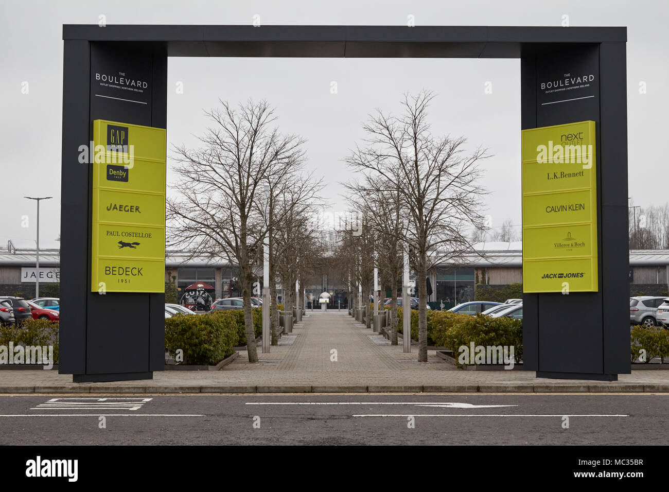 entrance to the boulevard outlet shopping mall Banbridge Northern ...