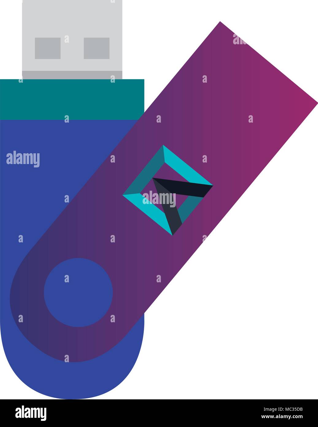 usb memory corporate icon Stock Vector Image & Art - Alamy