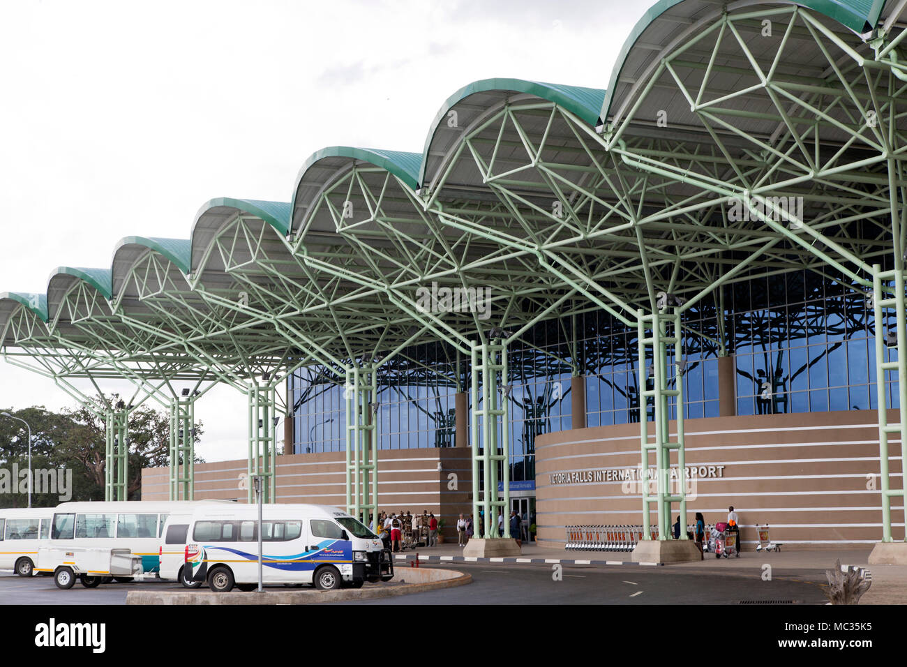 Victoria Falls International Airport in Zimbabwe. The airport opened in ...