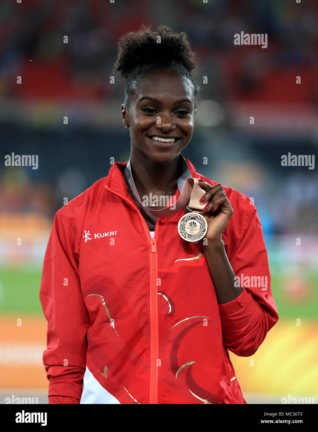 England's Dina Asher-Smith celebrates with her bronze medal for the ...