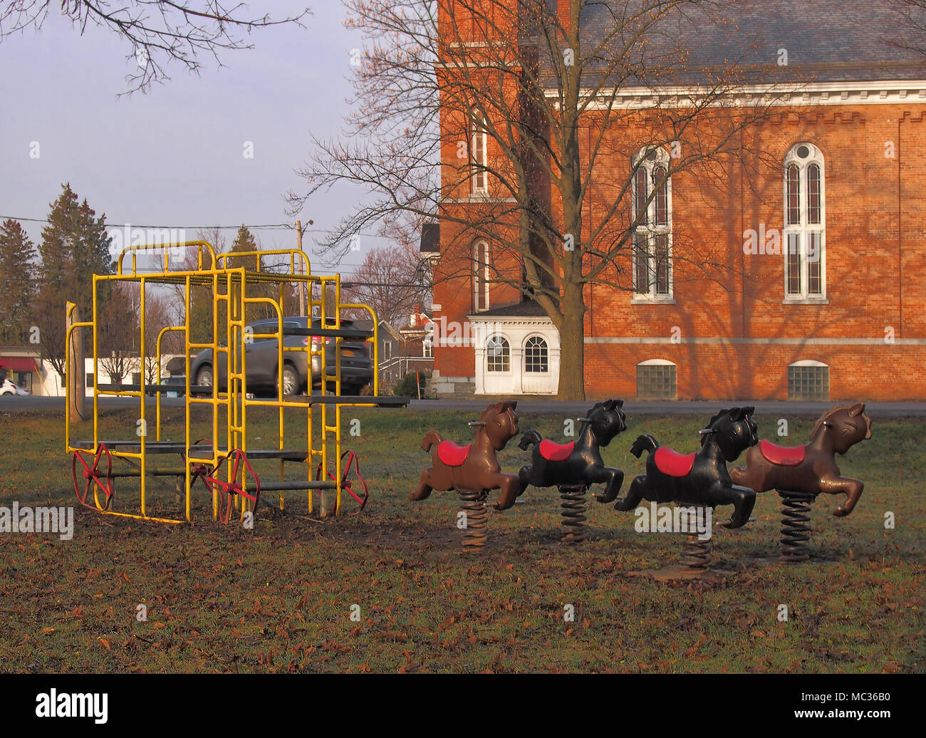 Vintage playground equipment hi-res stock photography and images - Alamy
