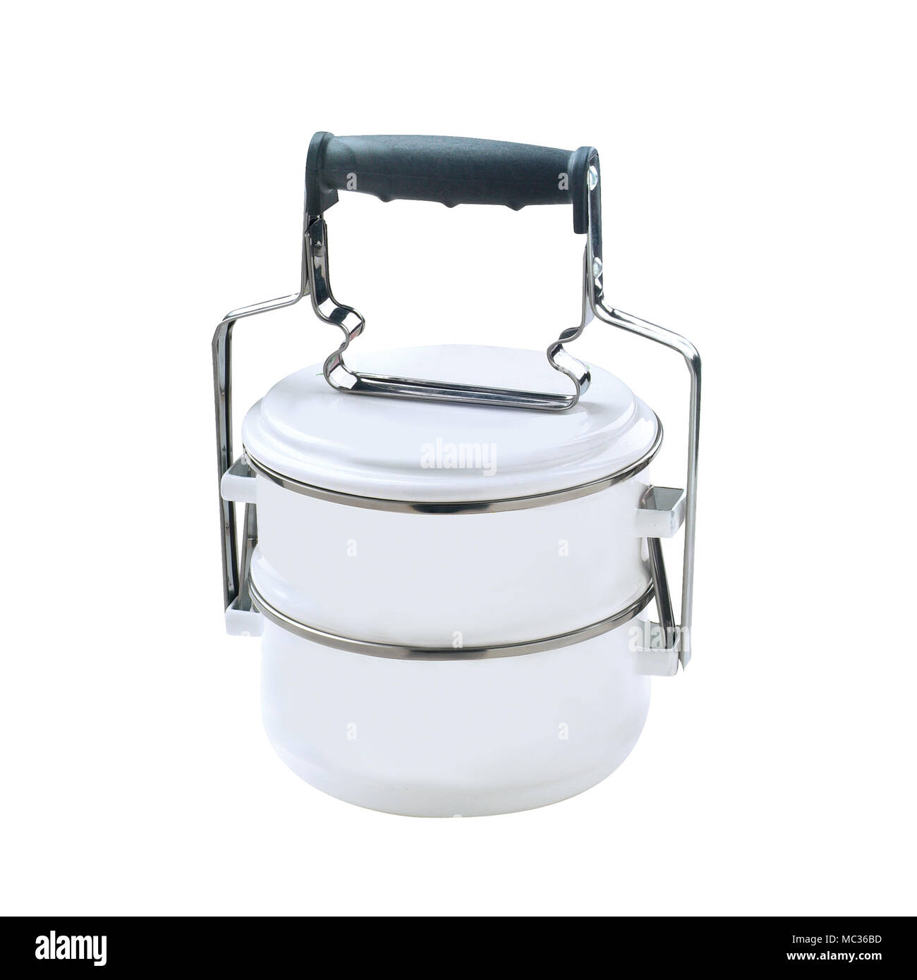 Tiffin. Metal Tiffin, Food Container On White Background Stock Photo ...