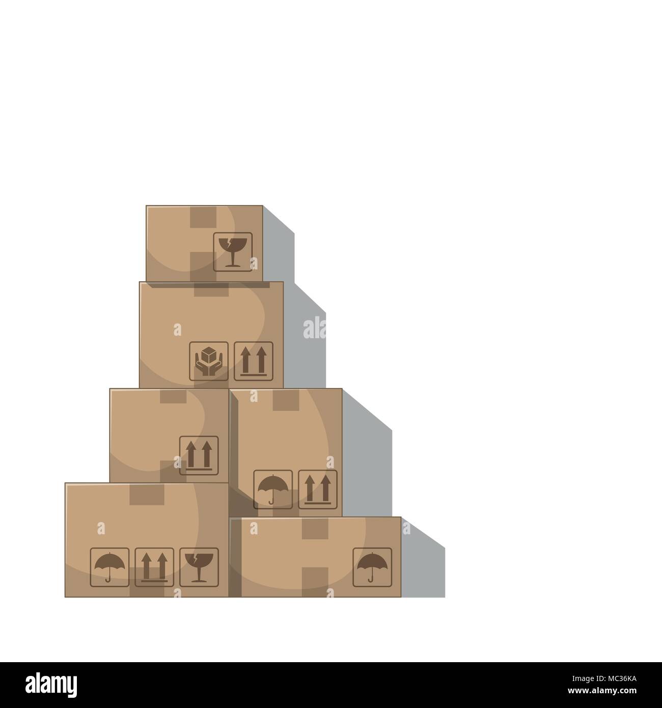 Carton package illustration hi-res stock photography and images - Alamy