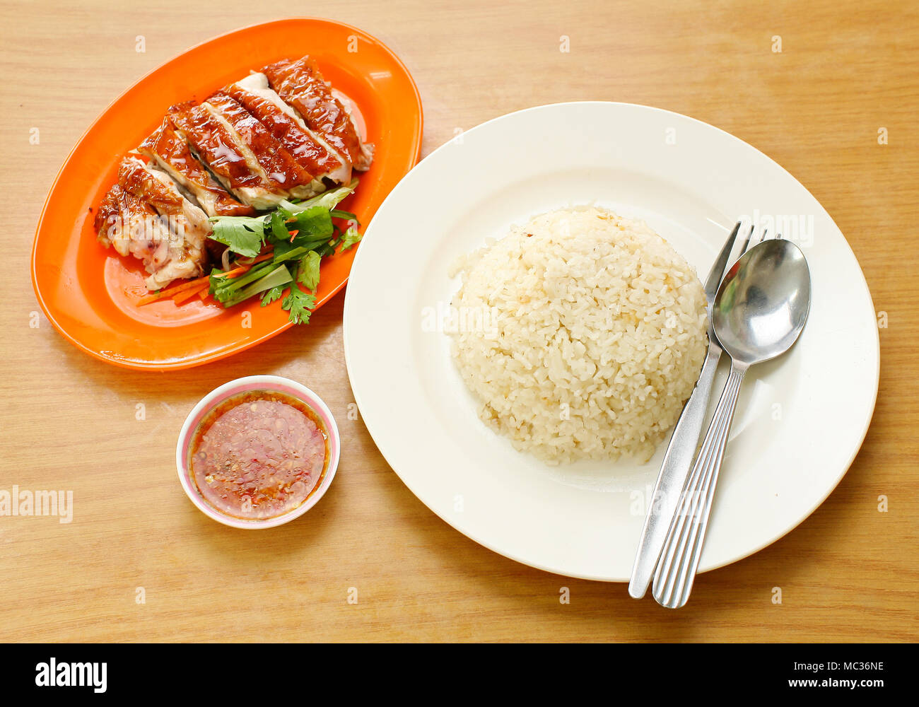 Chicken Rice on the background, asia food Stock Photo - Alamy