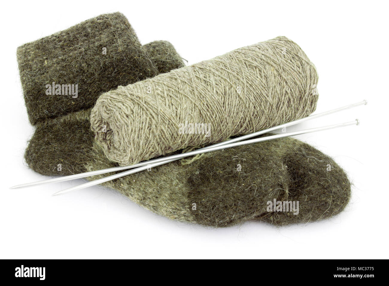 Handmade traditional socks Cut Out Stock Images & Pictures - Alamy