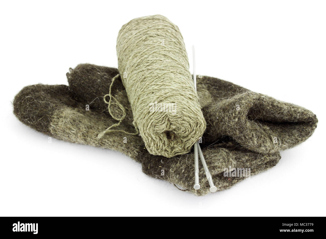 Socks made from wool of home Stock Photo - Alamy