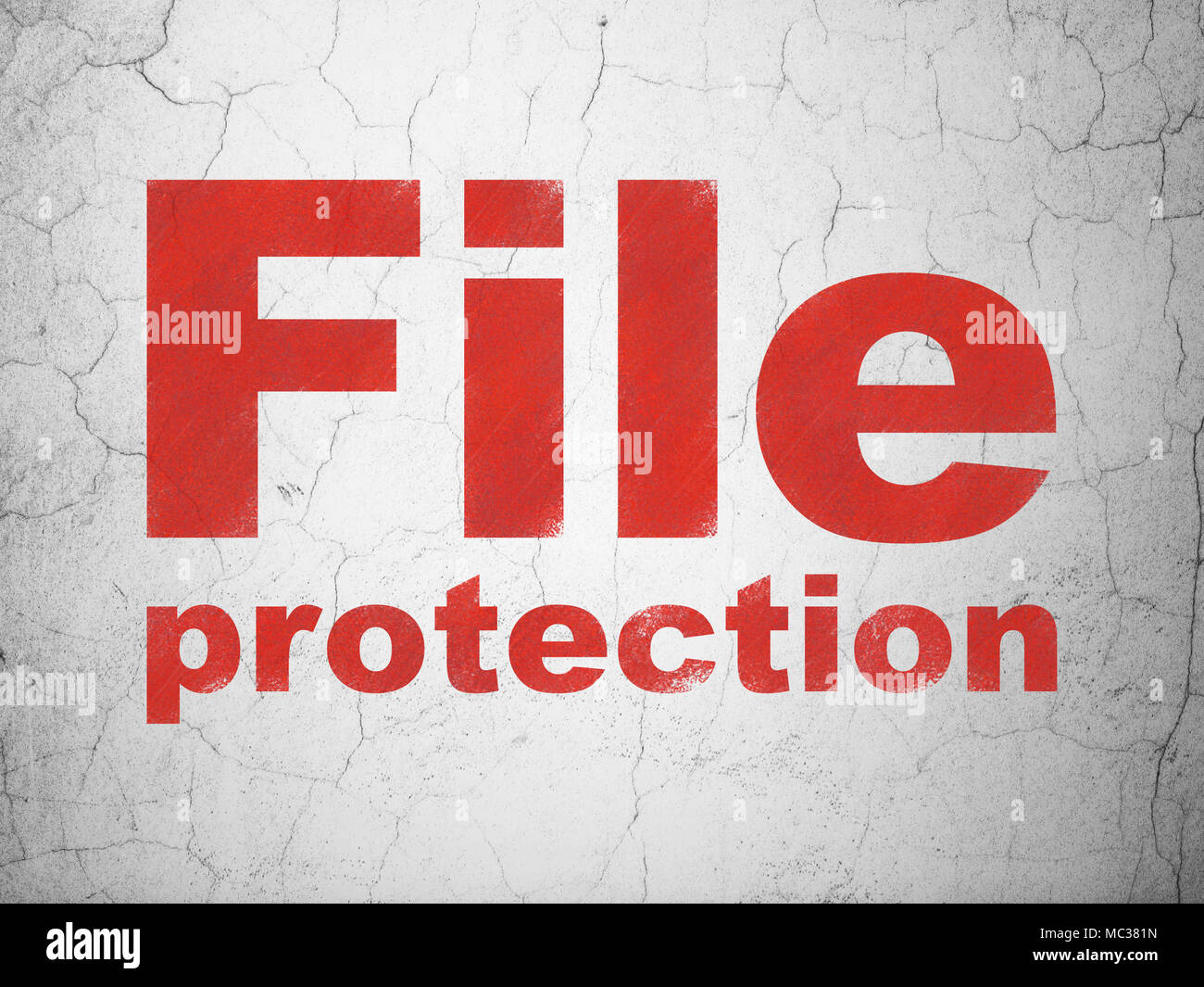 Safety concept: File Protection on wall background Stock Photo - Alamy