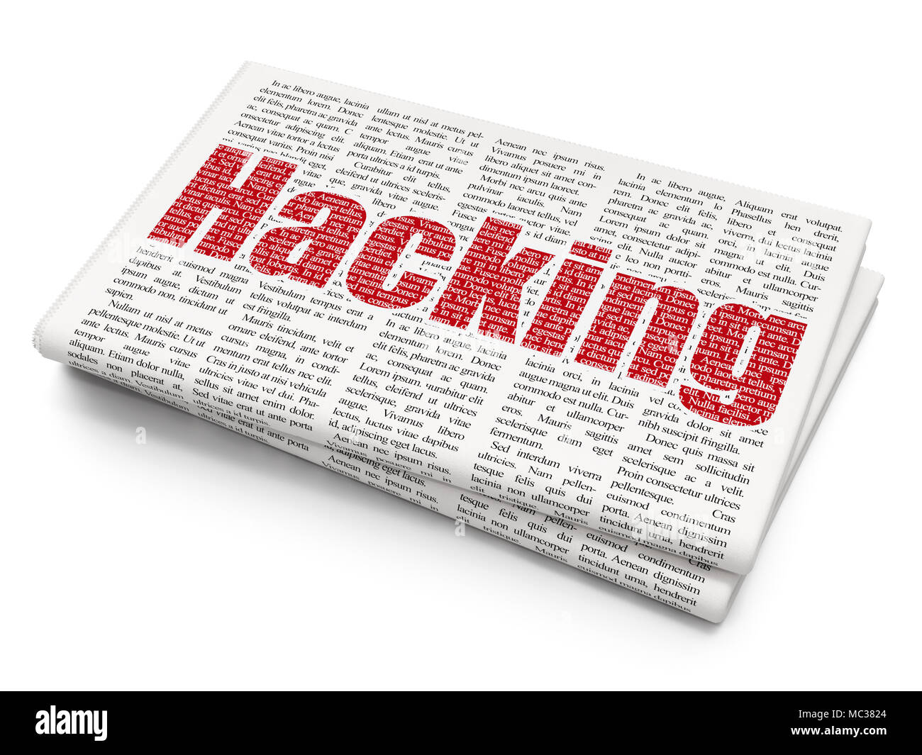 Safety concept: Hacking on Newspaper background Stock Photo - Alamy
