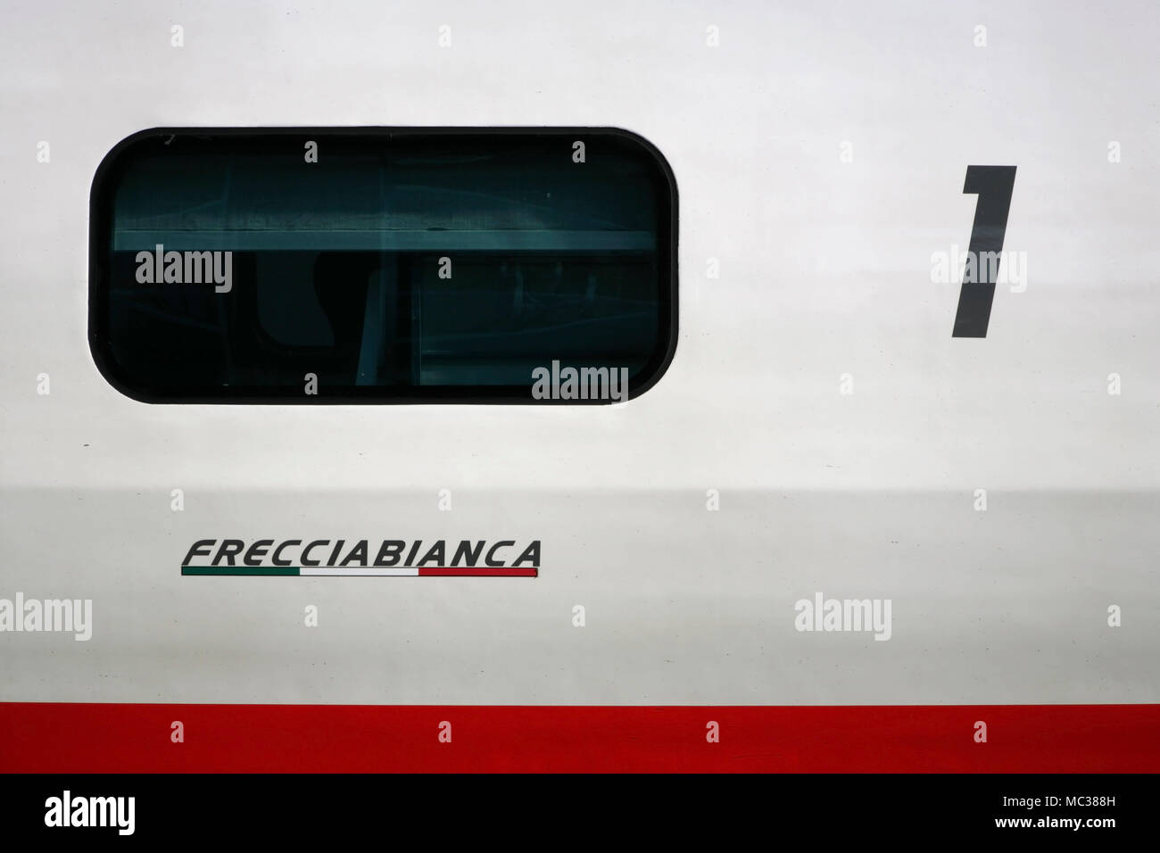First class carriage of Italian railways ETR 460 Frecciabianca ...