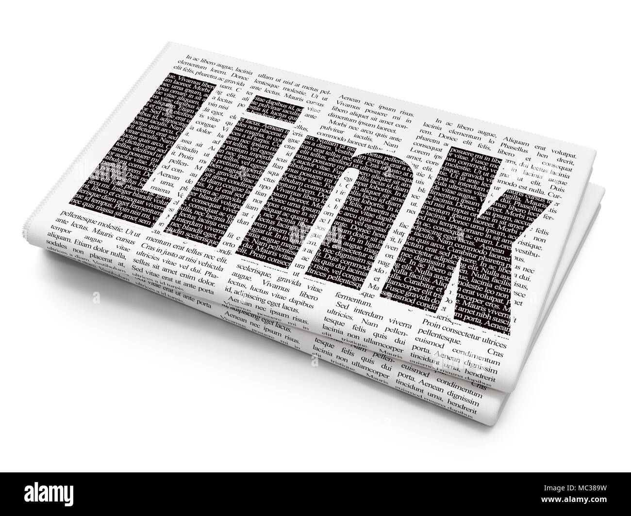 Web design concept: Link on Newspaper background Stock Photo - Alamy