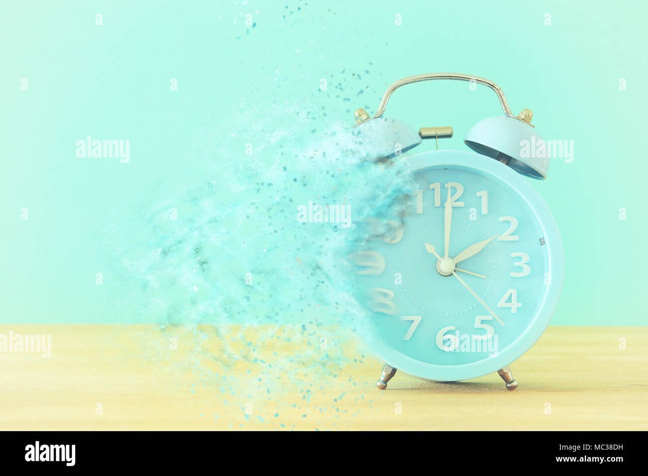 Vintage clock as time passing and pass away concept Stock Photo - Alamy