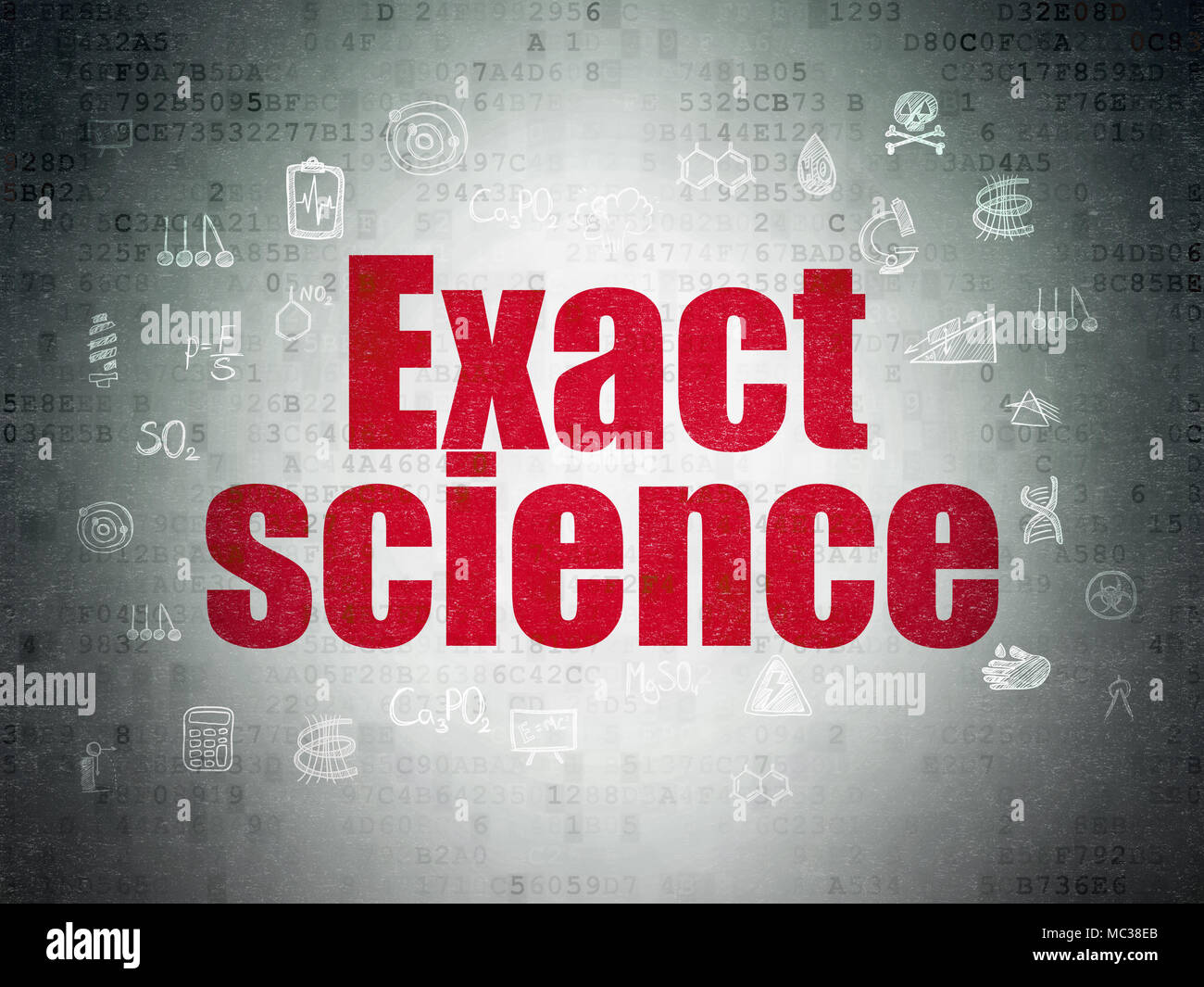 Science concept: Exact Science on Digital Data Paper background Stock ...