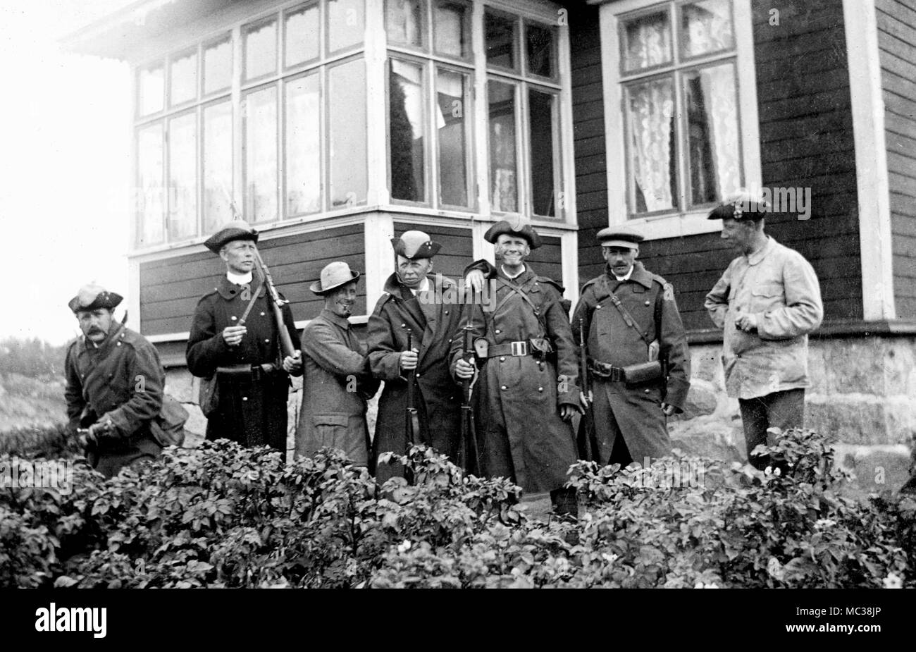 Swedish soldiers stand together, ca. 1912 Stock Photo - Alamy