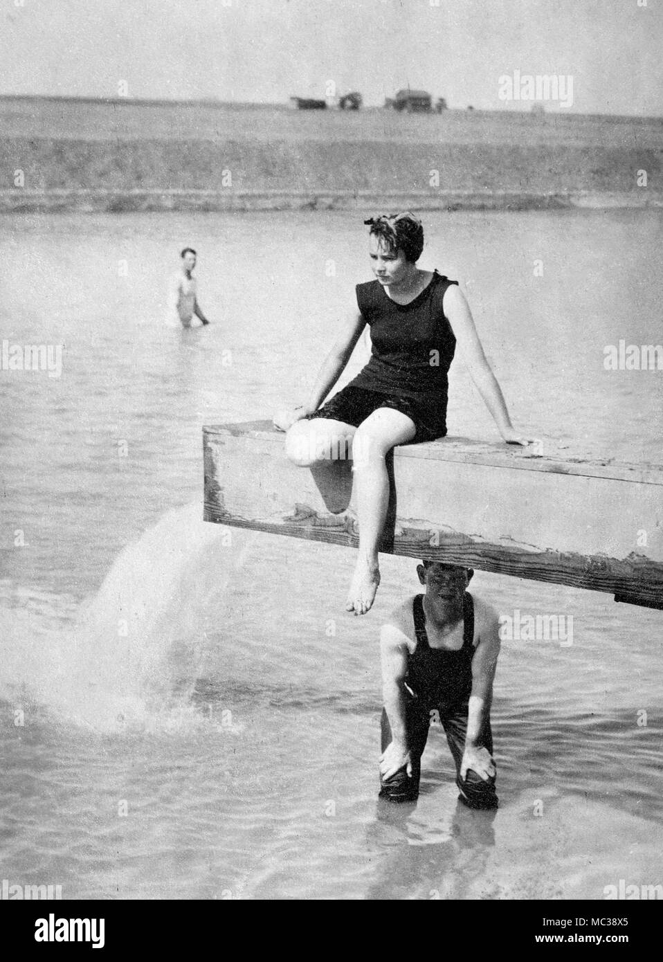 The Old Swimming Hole Black and White Stock Photos & Images - Alamy