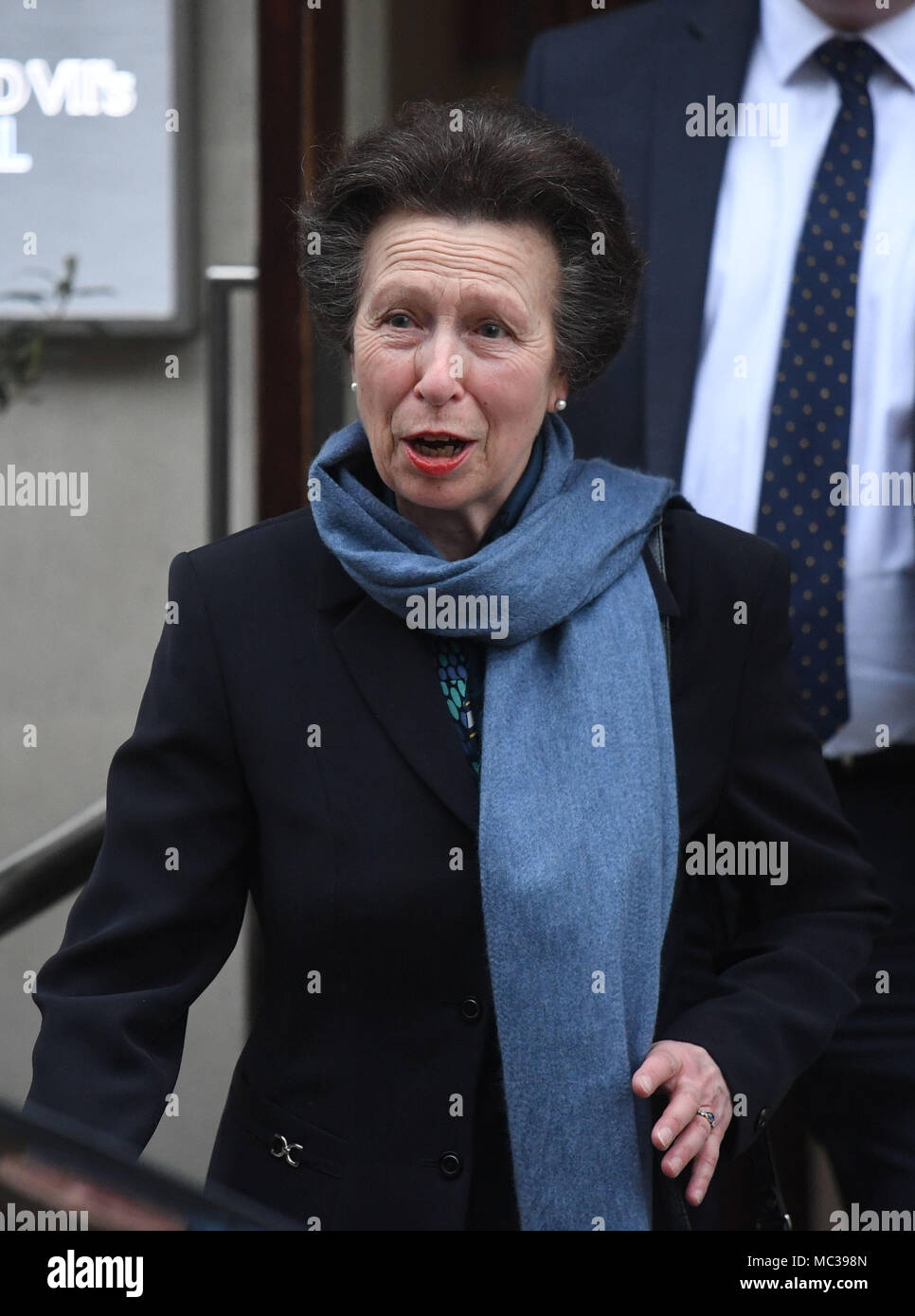 The Princess Royal leaving the King Edward VII's Hospital in London ...