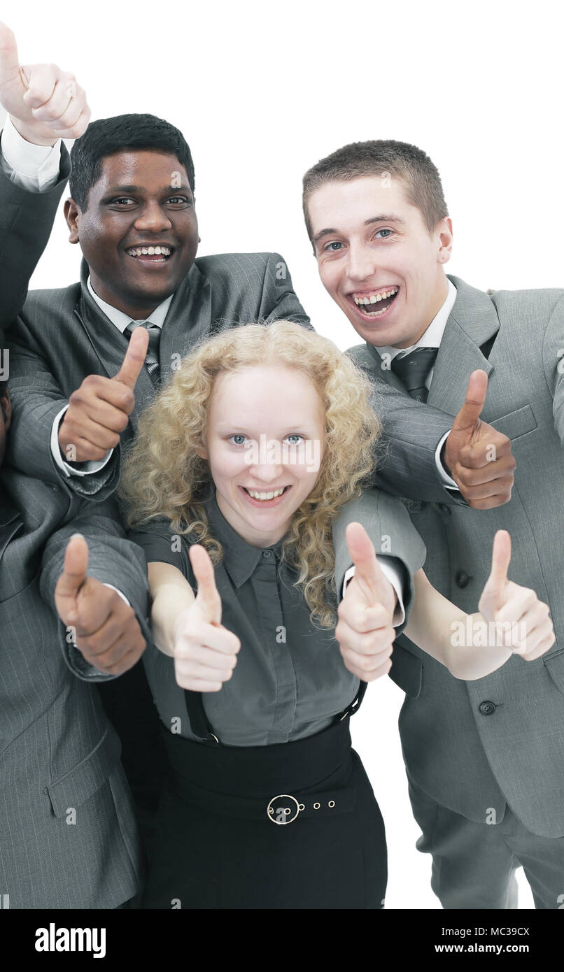 Entrepreneurs team thumbs up hi-res stock photography and images - Alamy