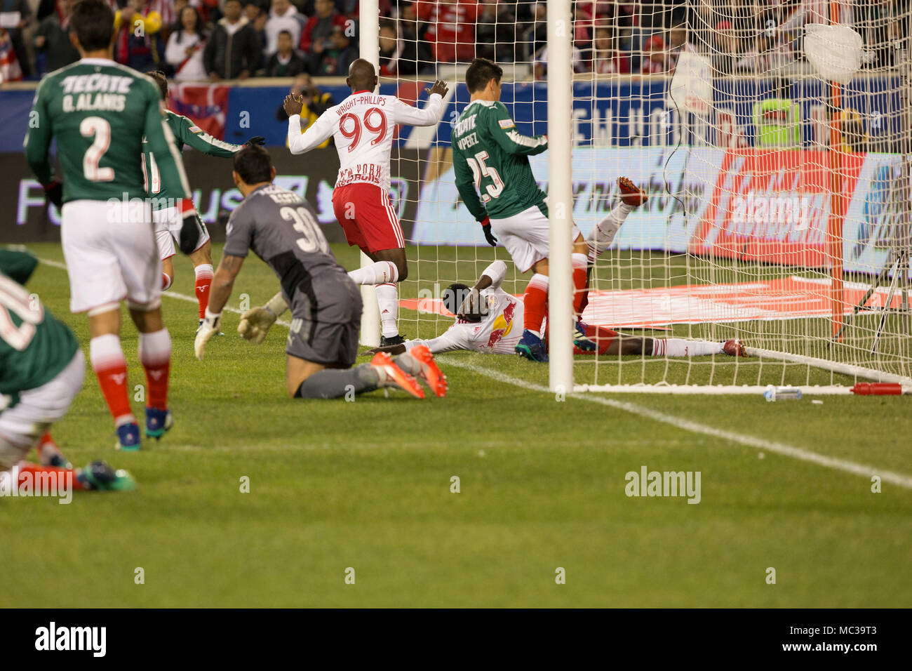 Harrison, NJ - April 10, 2018: Red Bulls players attack during ...