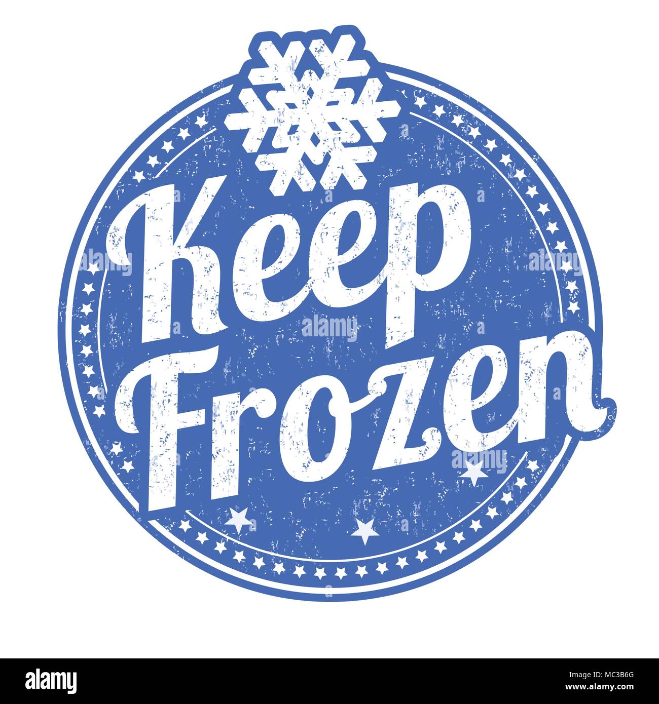 Keep frozen grunge rubber stamp on white background, vector ...