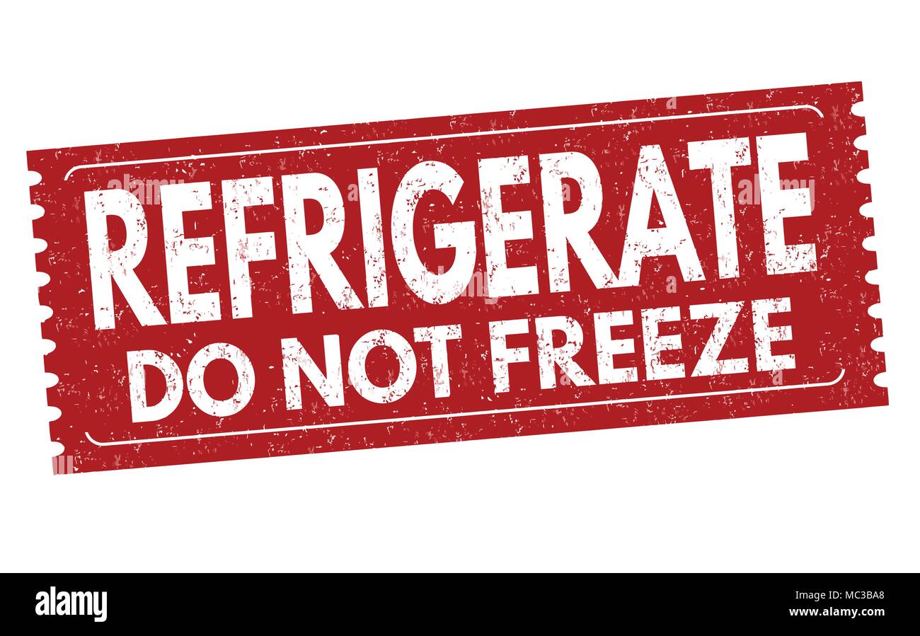 Refrigerate grunge rubber stamp on white background, vector ...