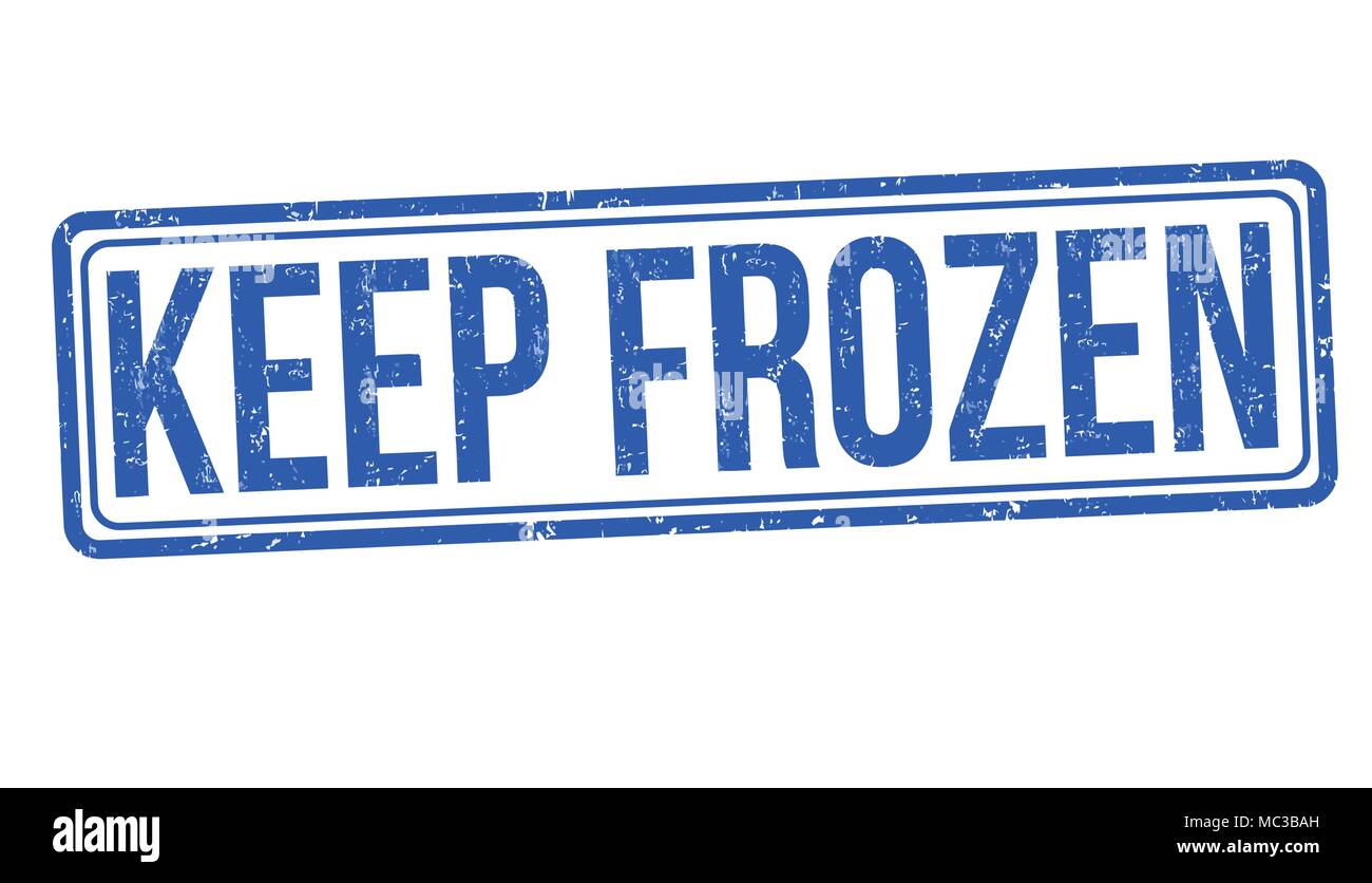 Keep frozen grunge rubber stamp on white background, vector ...