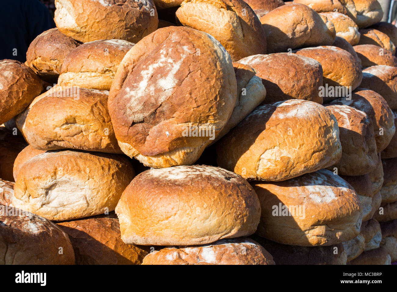Traditional Turkish style made bread loaf Stock Photo - Alamy