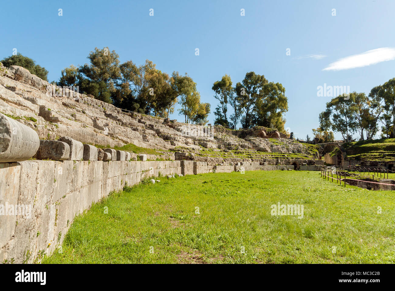 Ruins of Roman Amphitheater of Syracuse Stock Photo - Alamy